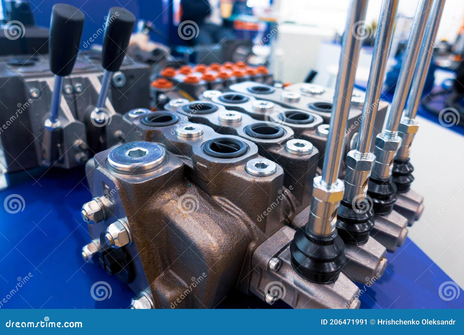 Manual Distributor . Hydraulic Component and Systems Stock Image ...