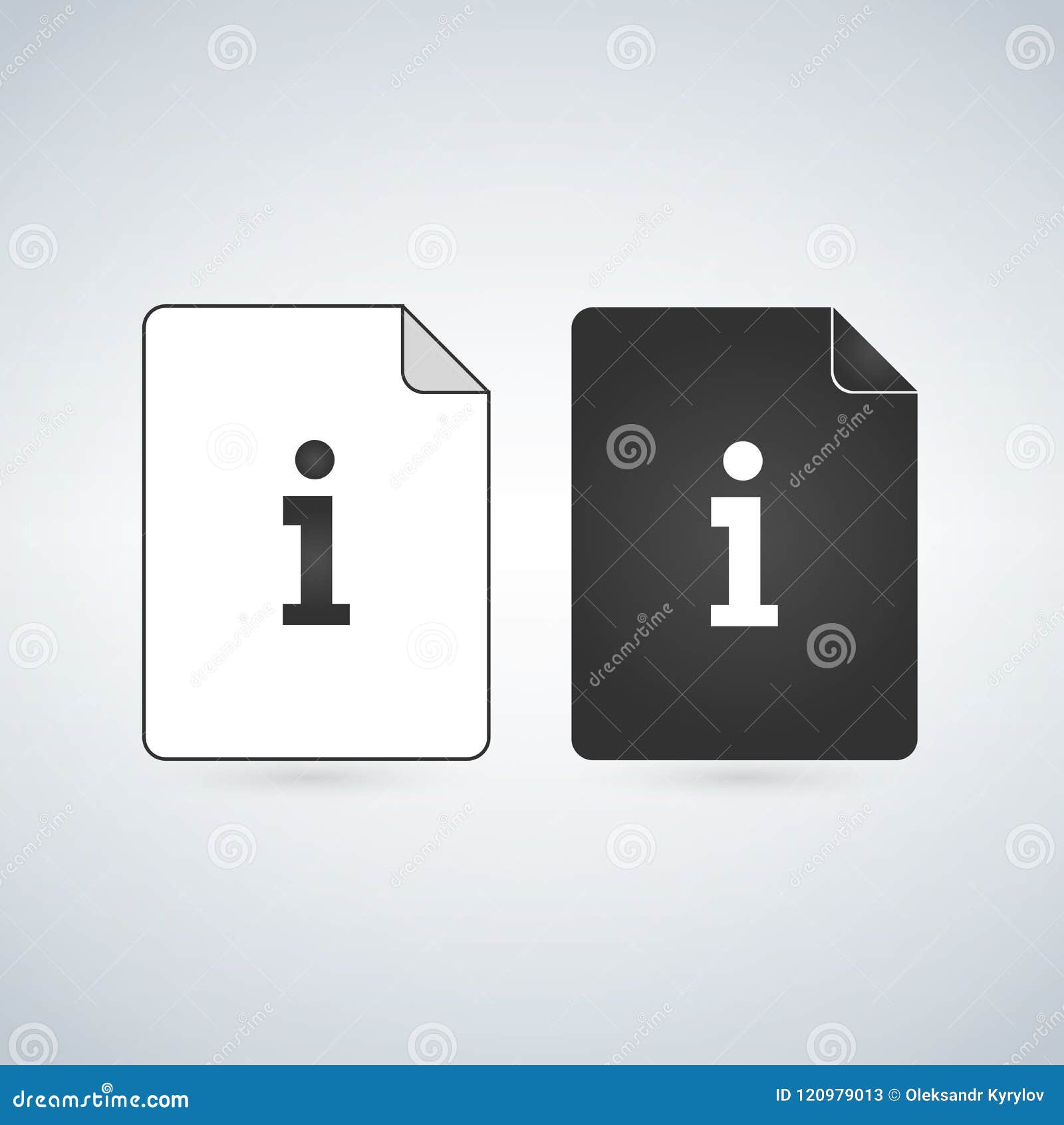 Manual Document File Vector Icon with Info Letter. Flat Sign for Mobile ...