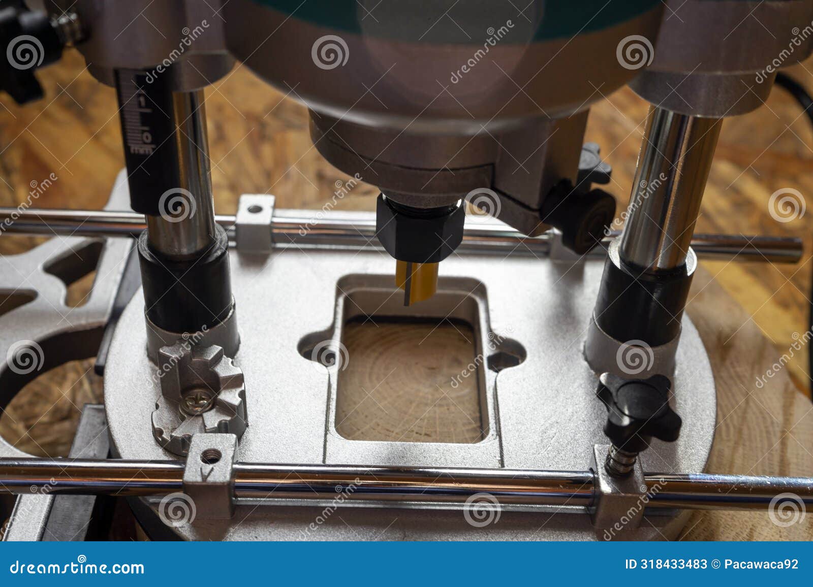 Manual Electric Milling Machine with Straight Cutter Stock Image ...