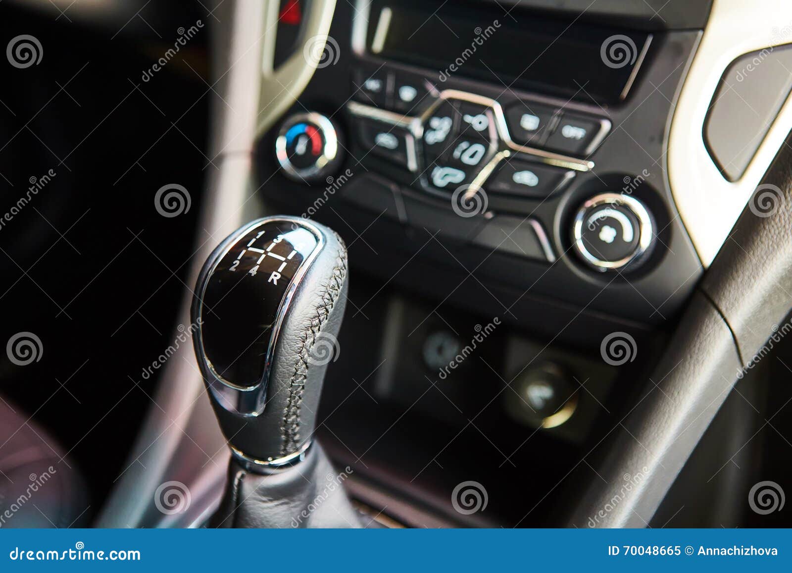 Manual gearbox in the car stock image. Image of modern - 70048665