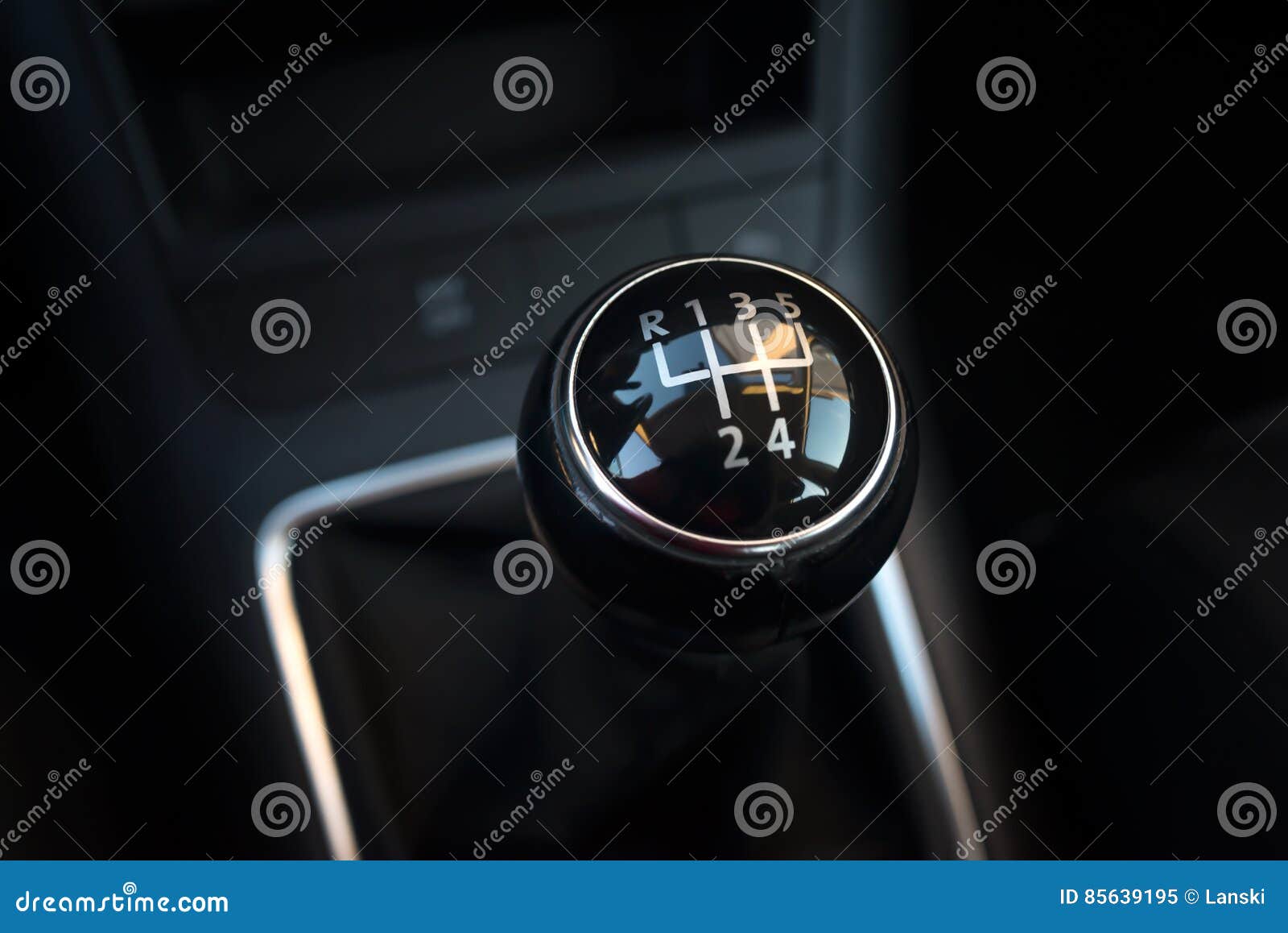 Manual gearshift stick stock image. Image of lever, interior - 85639195