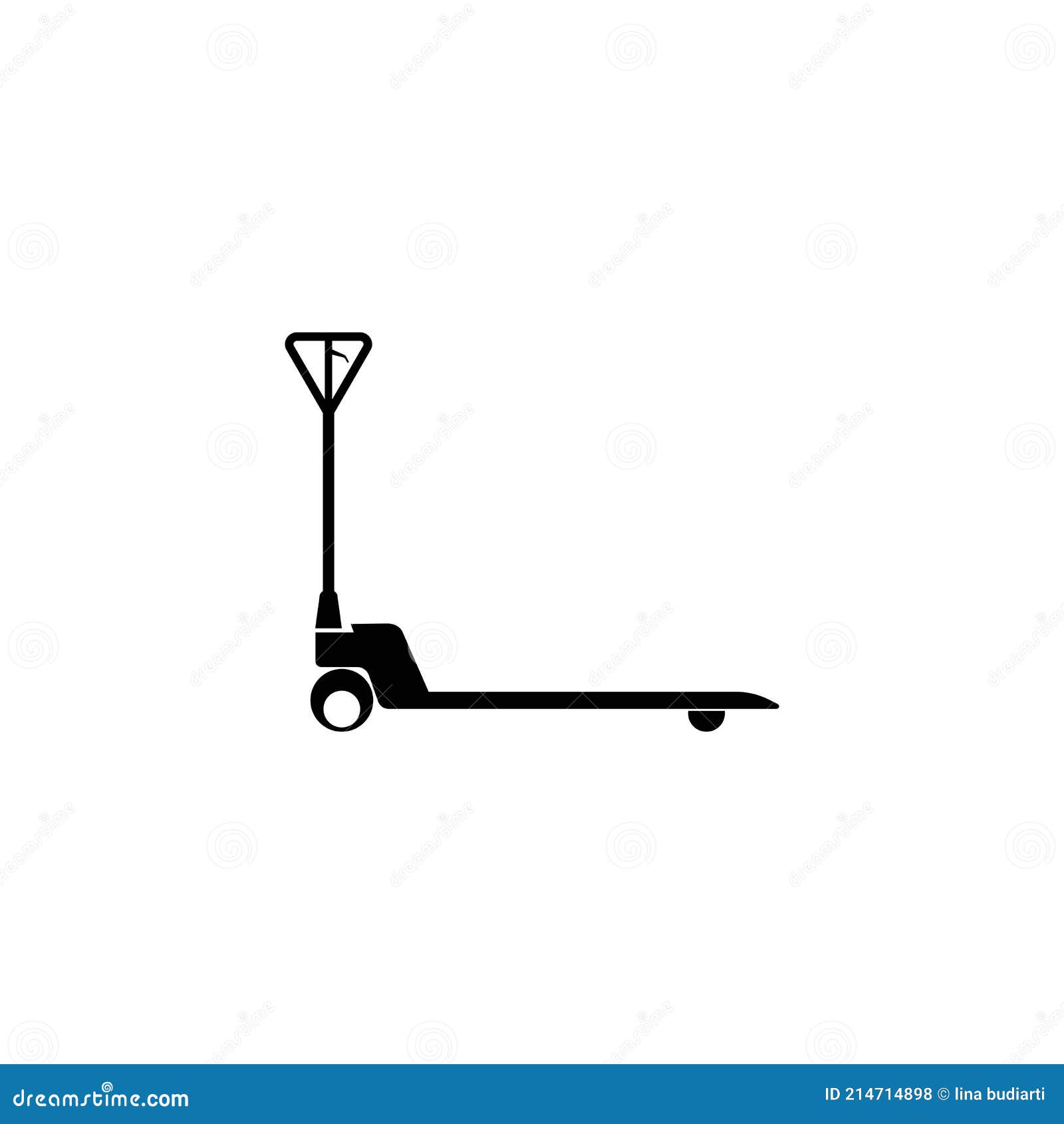 Manual hand lift icon stock vector. Illustration of truck - 214714898