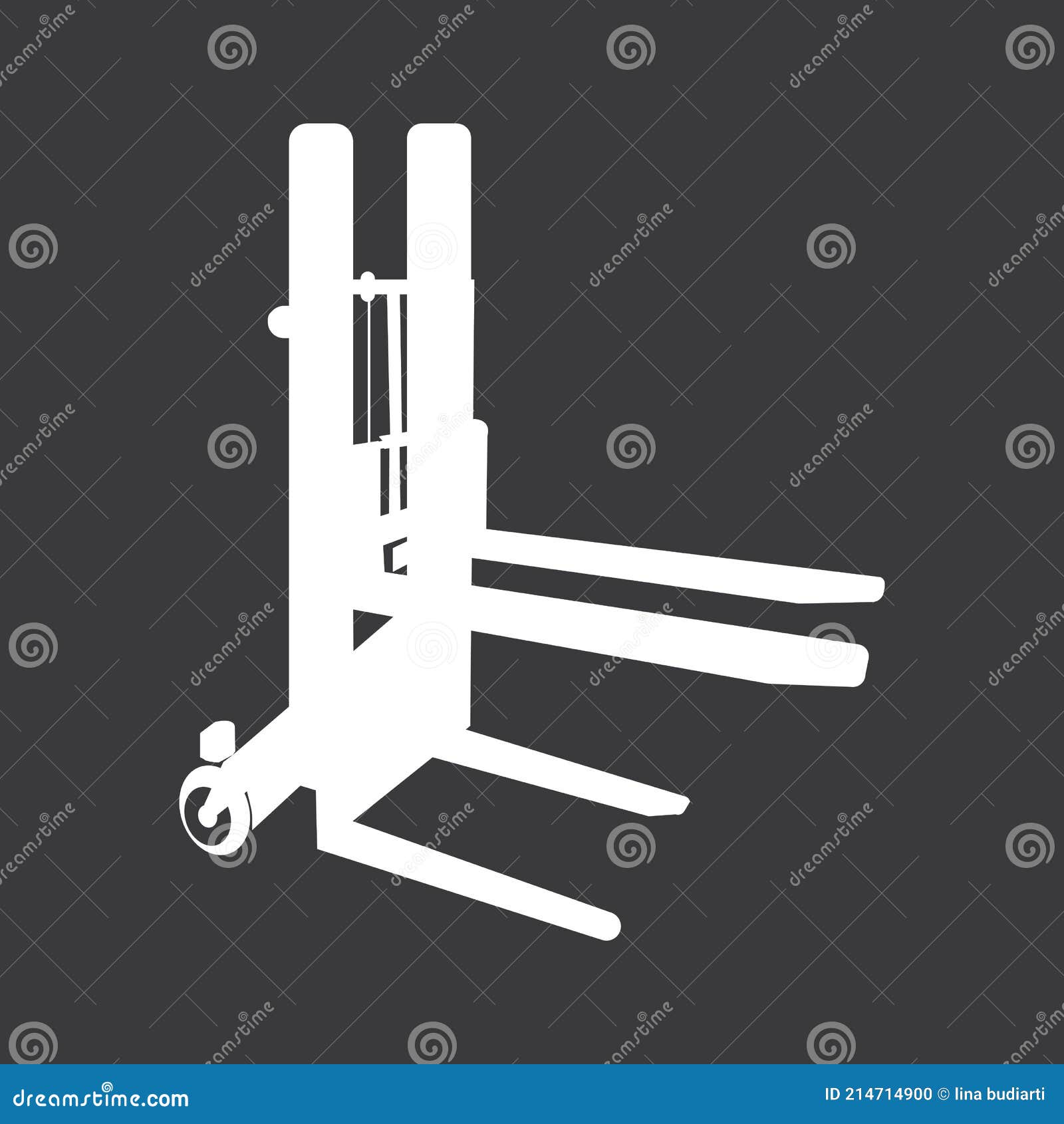 Manual hand lift icon stock vector. Illustration of transport - 214714900