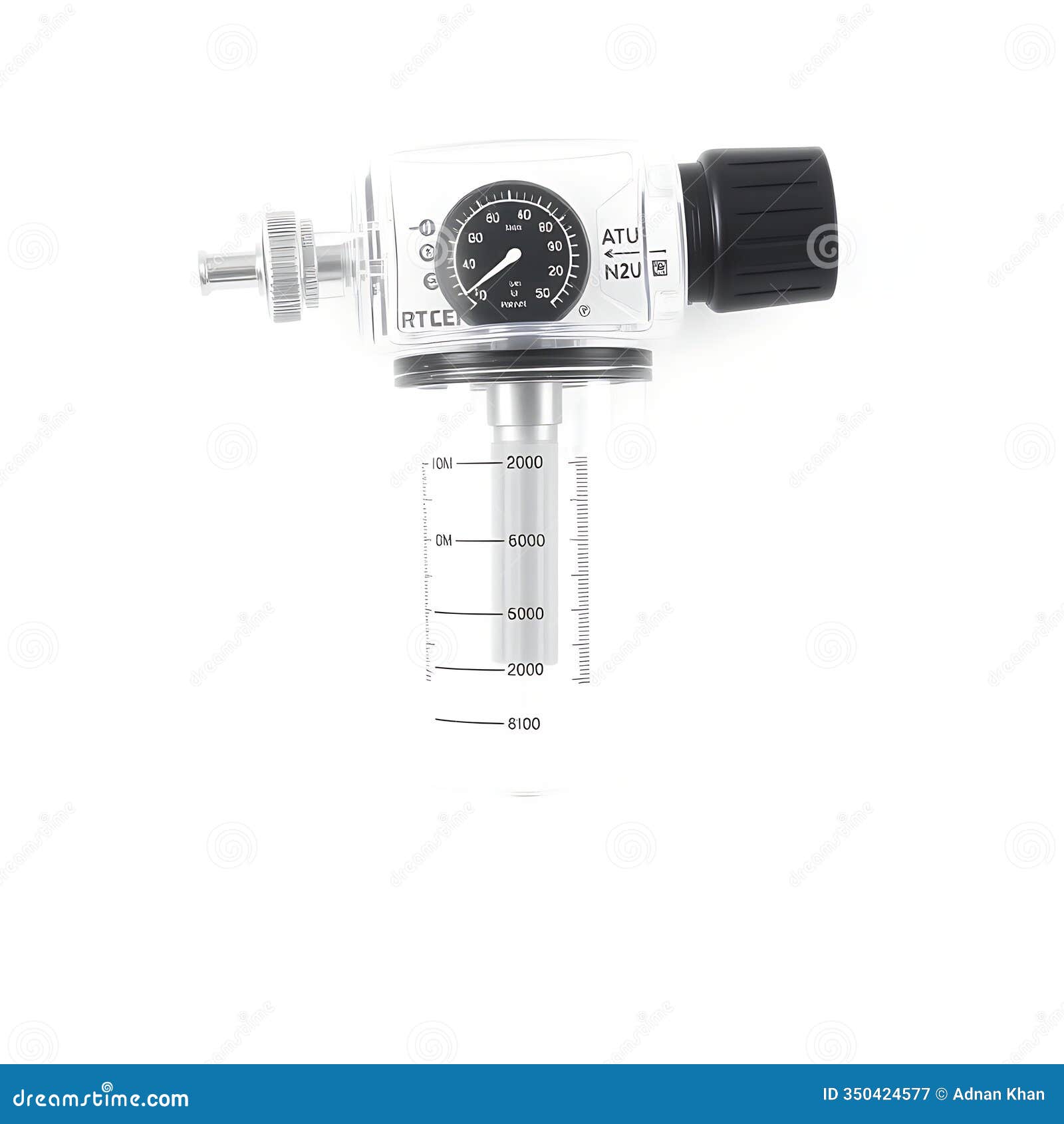 A Manual IV Flow Regulator with an Adjustable Clamp Displayed on a ...