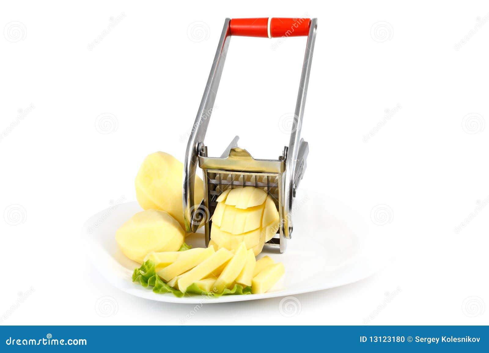 Manual Machine for Slicing Potatoes Stock Photo - Image of plate ...