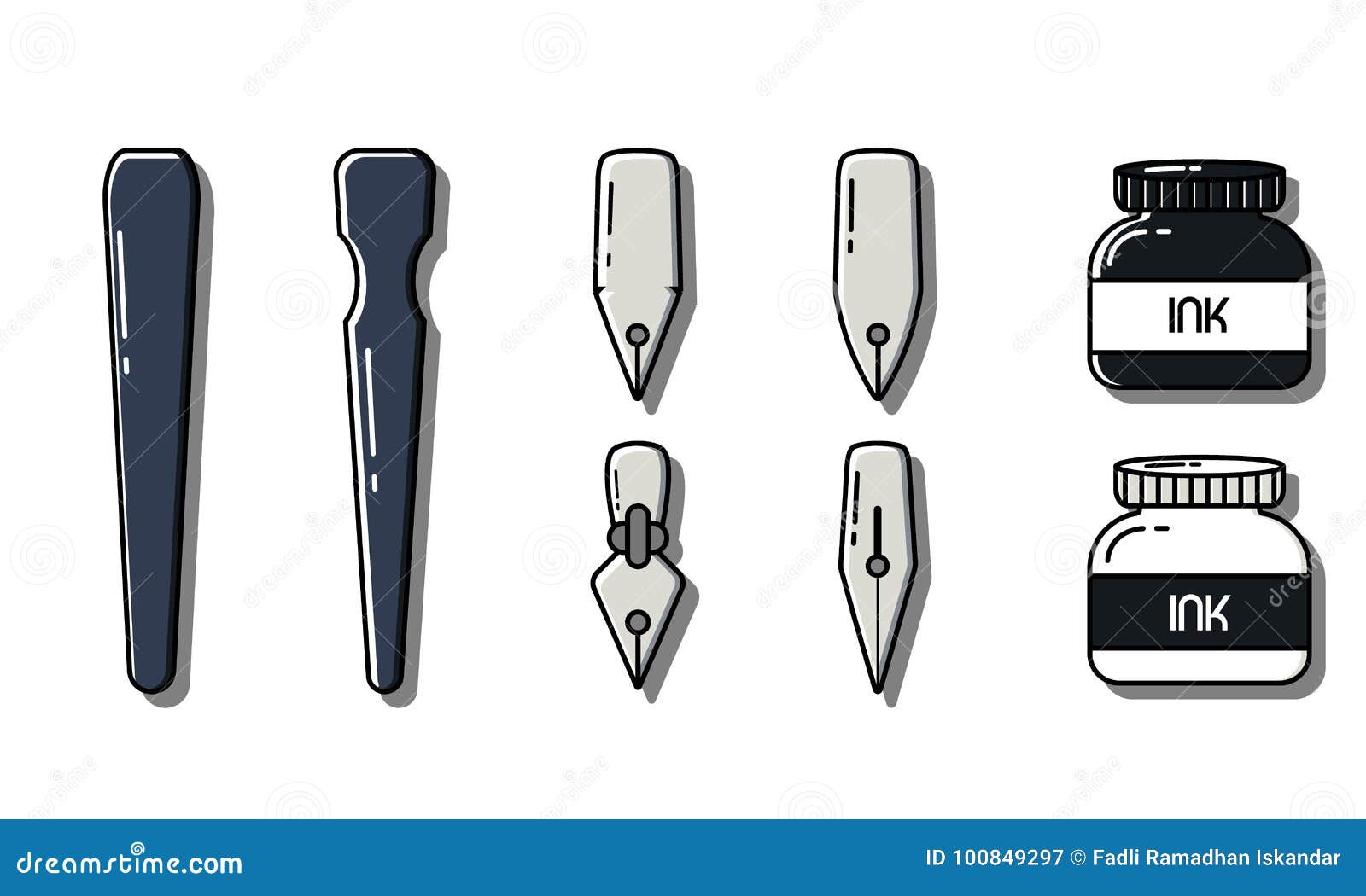 Manual Manga & Comic Drawing Vector Set Stock Illustration ...