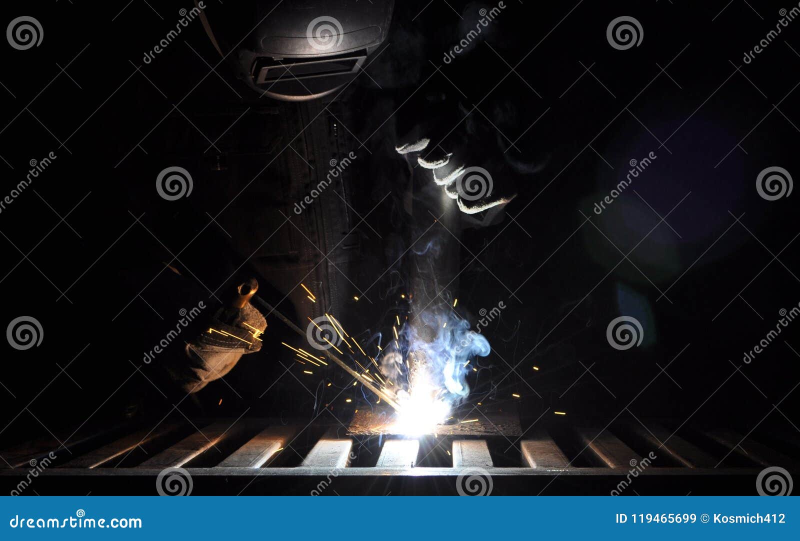 Manual Metal Arc stock image. Image of industrial, spark - 119465699