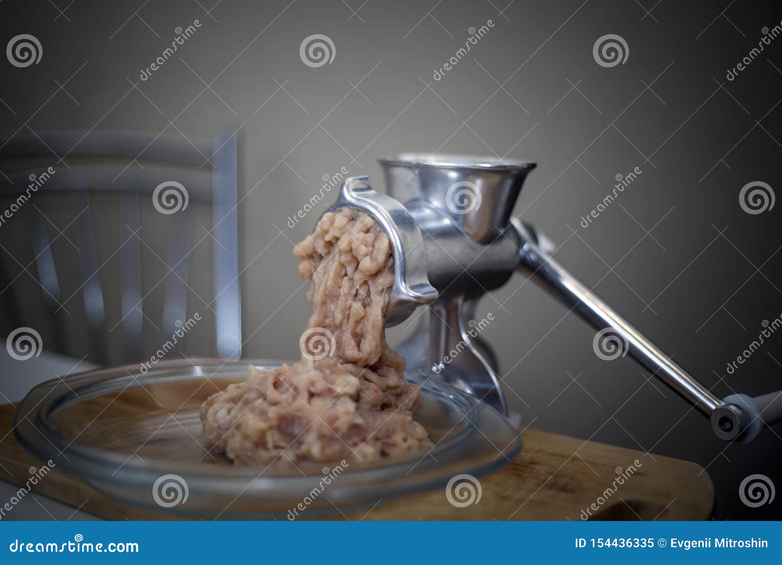 Manual Mincing, Making Minced Meat Stock Image - Image of heap, cooking ...