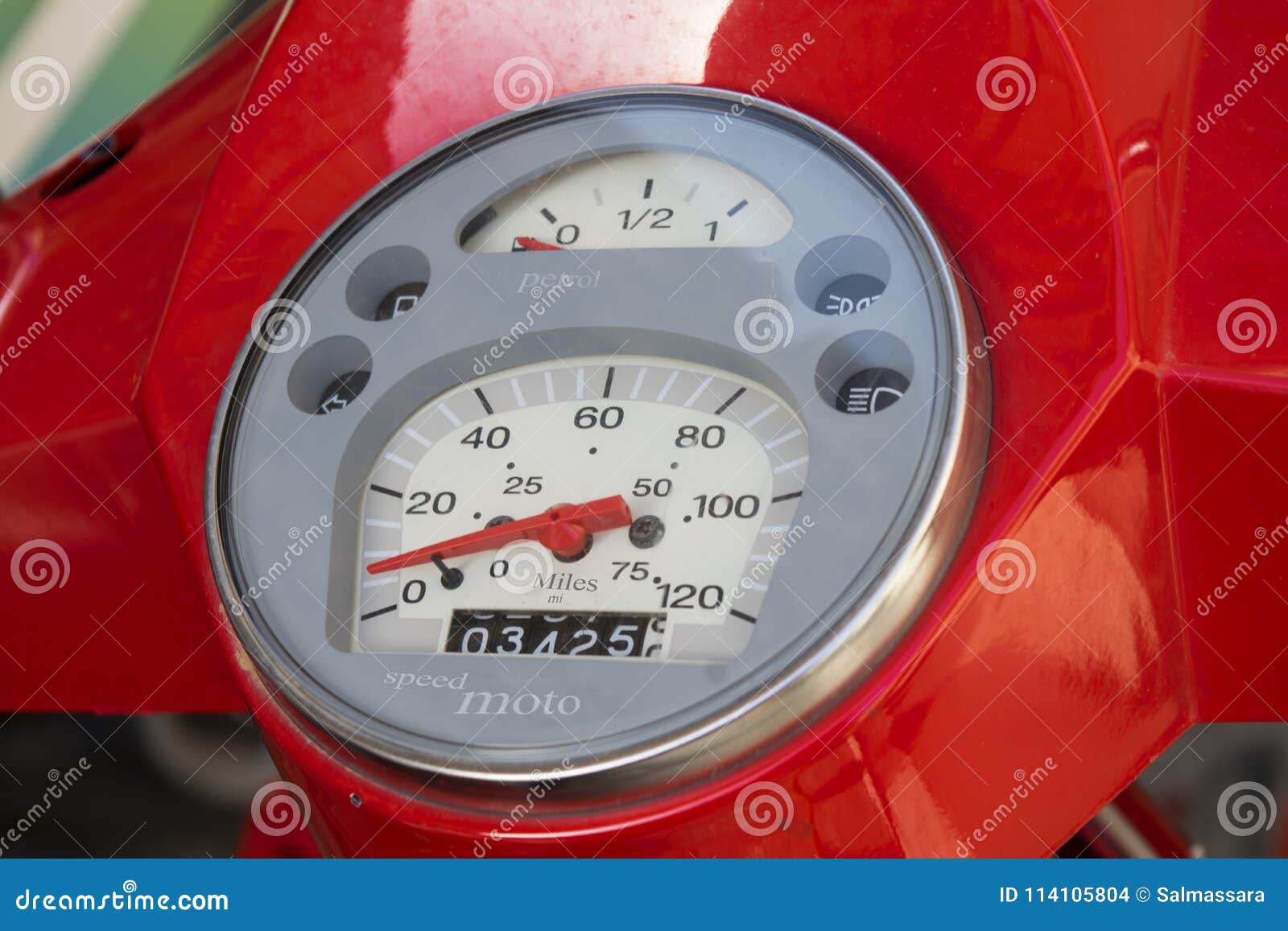 Manual Motorcycle Instrument Panel Stock Photo - Image of number ...
