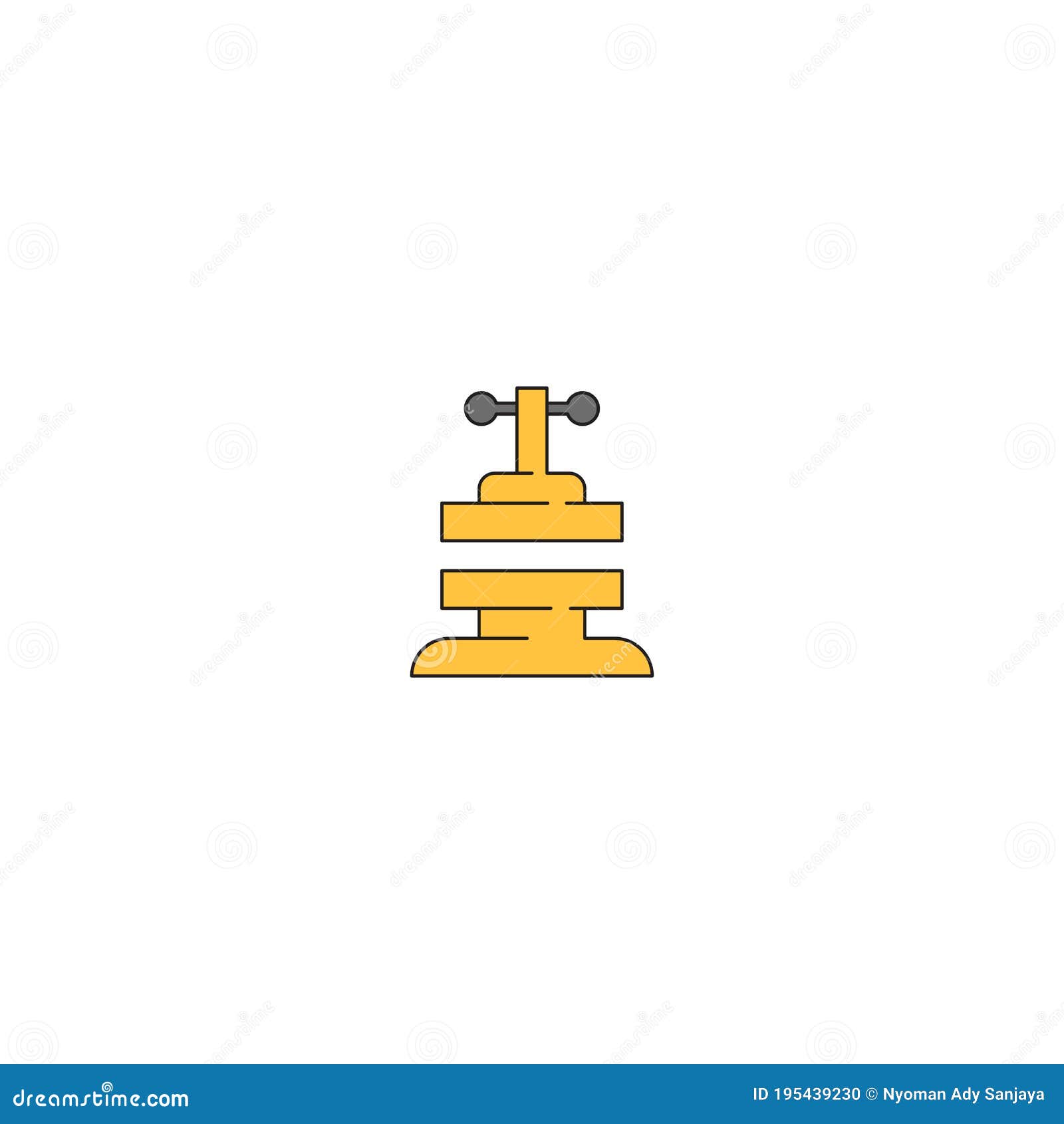 Manual Press Machine Vector Icon Symbol Tools Isolated on White ...