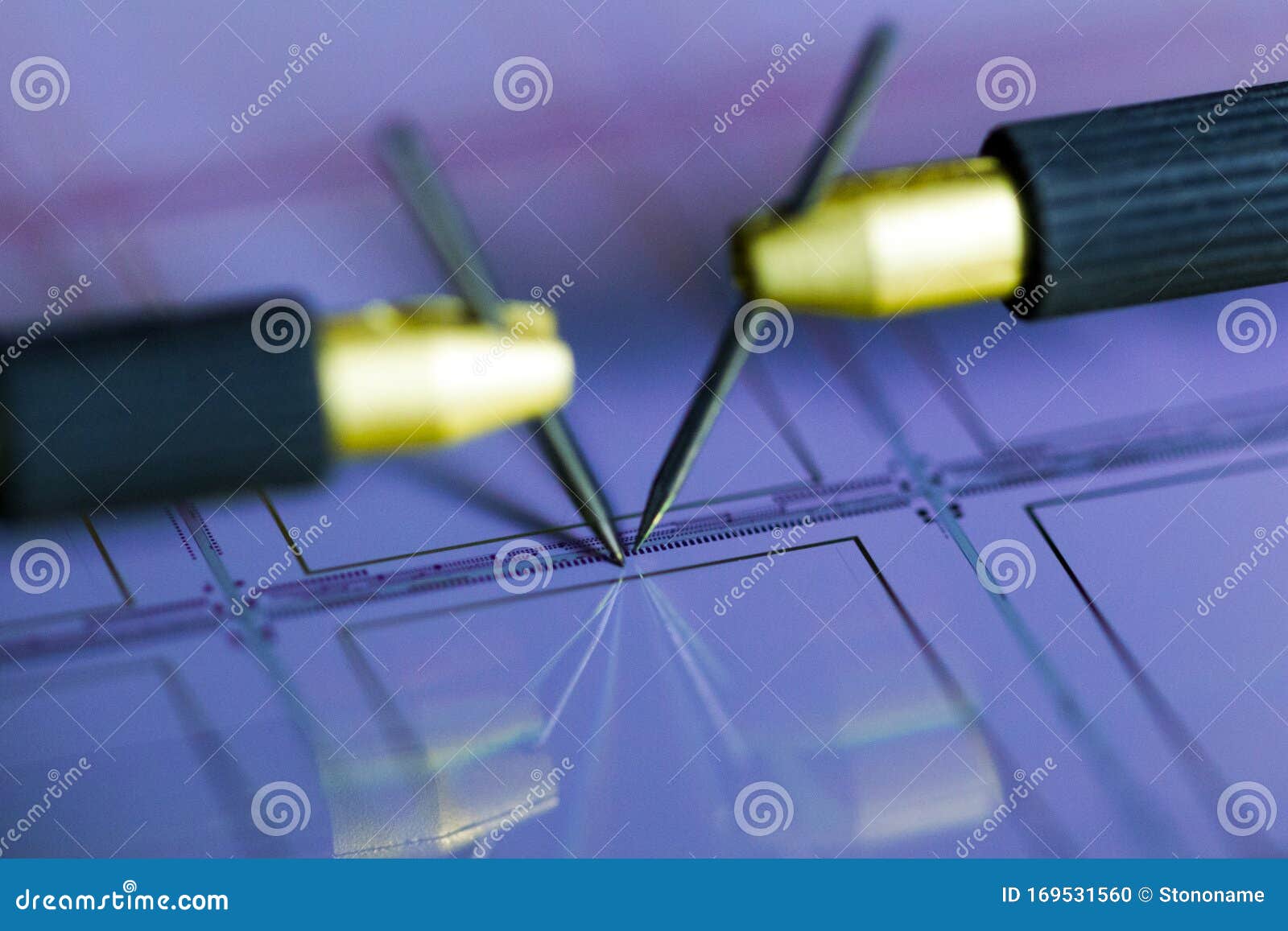 Manual Probe System with Needles for Test of Semiconductor on Silicon ...