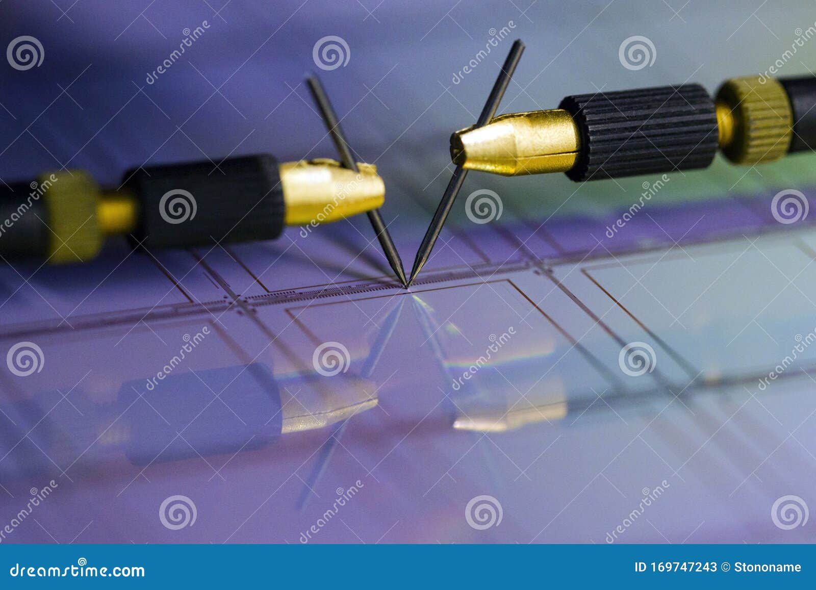 Manual Probe System with Needles for Test of Semiconductor on Silicon ...