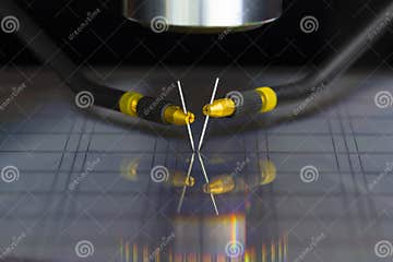Manual Probe System with Needles for Test of Semiconductor on Silicon ...