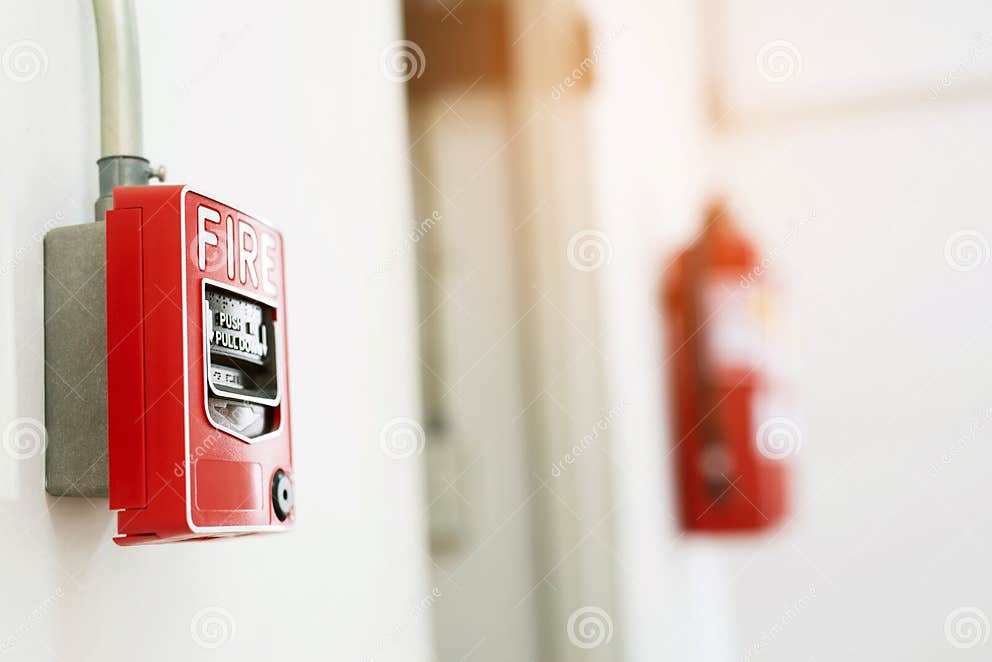 Manual Pull Fire Alarm Switch Safety System Box Stock Photo - Image of ...