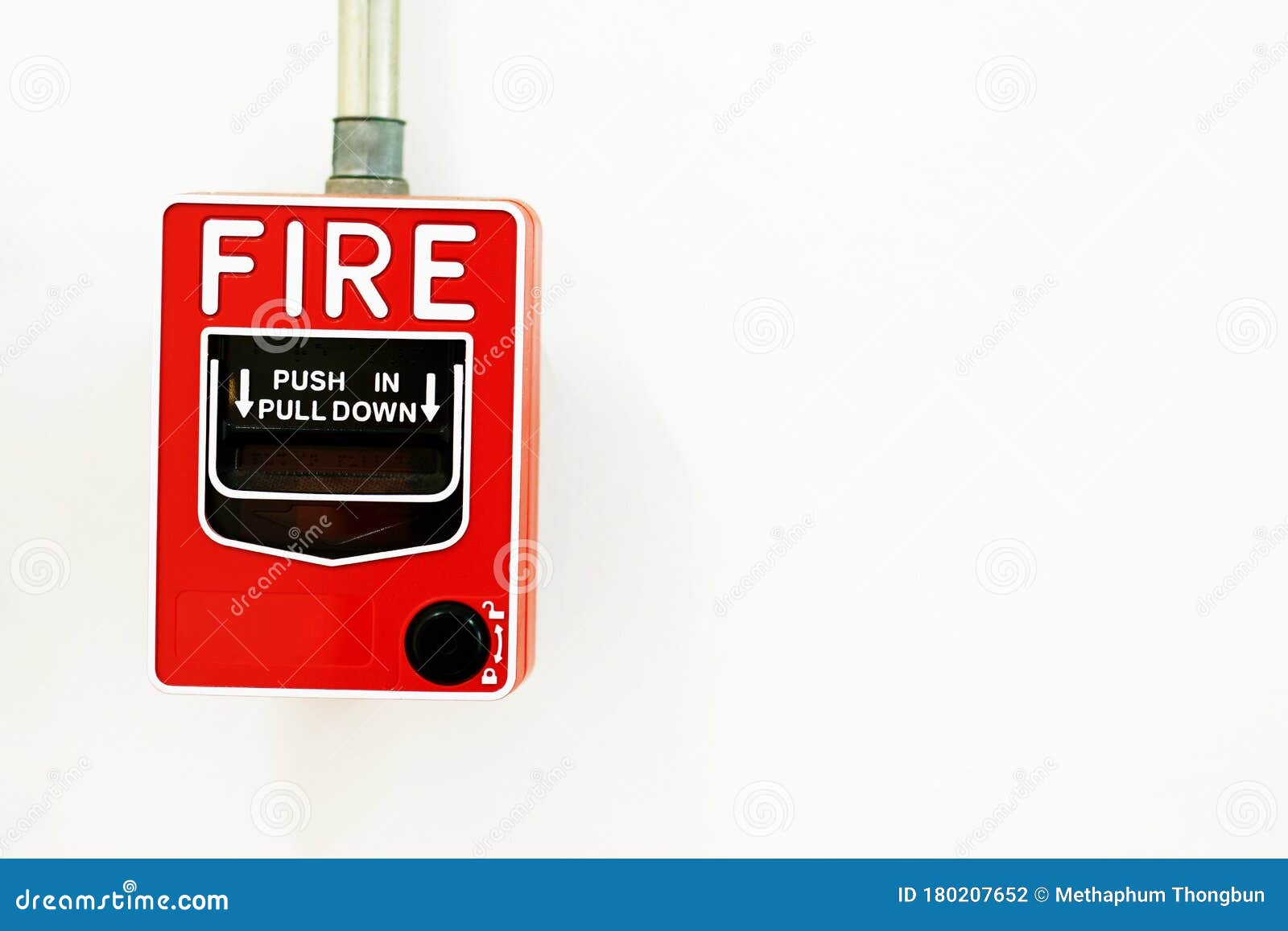Red Manual Pull Fire Alarm Safety System. Pull Station Or Call Point ...