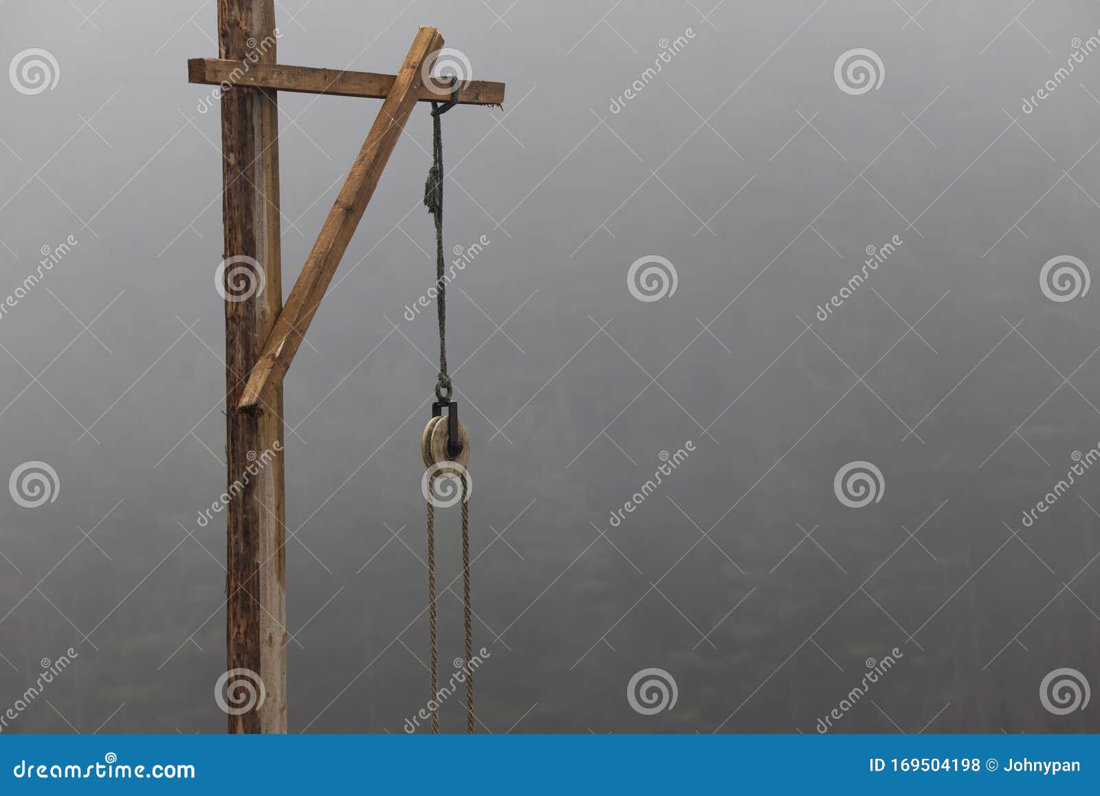 Manual pulley with rope stock photo. Image of alpinism - 169504198
