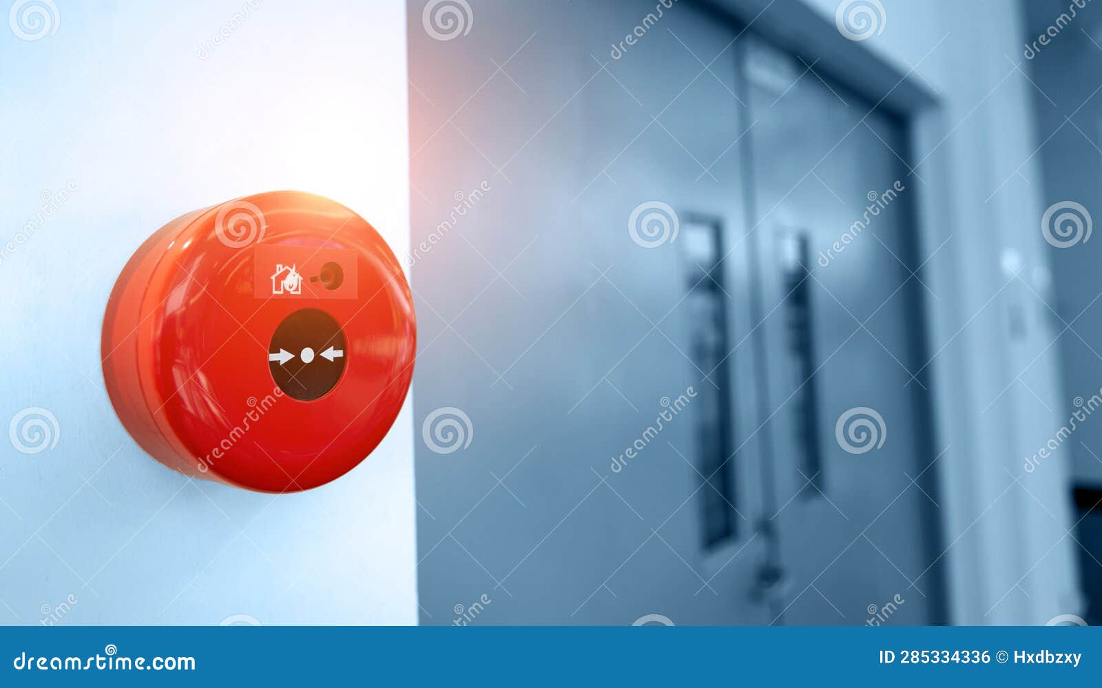 Manual Push Station of Fire Alarm System Stock Photo - Image of ...