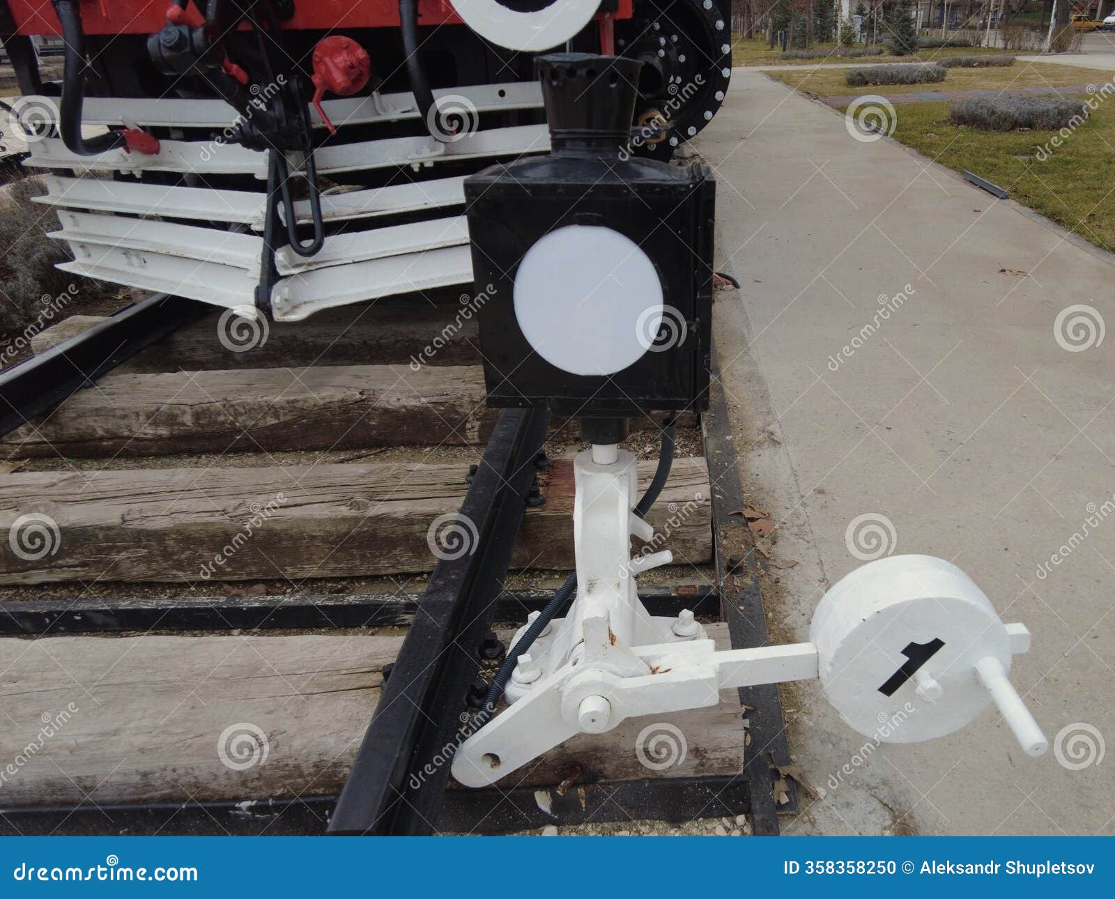 Manual Rail Control Switch (change of Train Direction Stock Photo ...