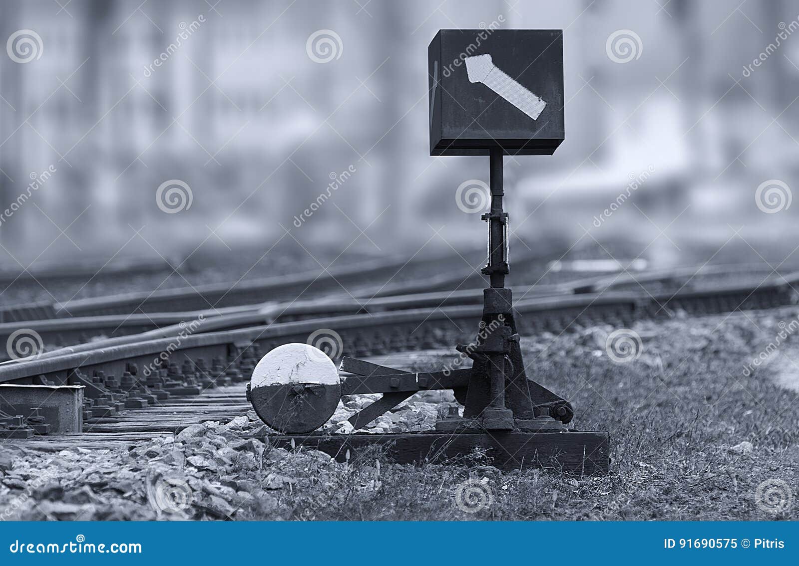 Manual railroad switch stock image. Image of arrival - 91690575