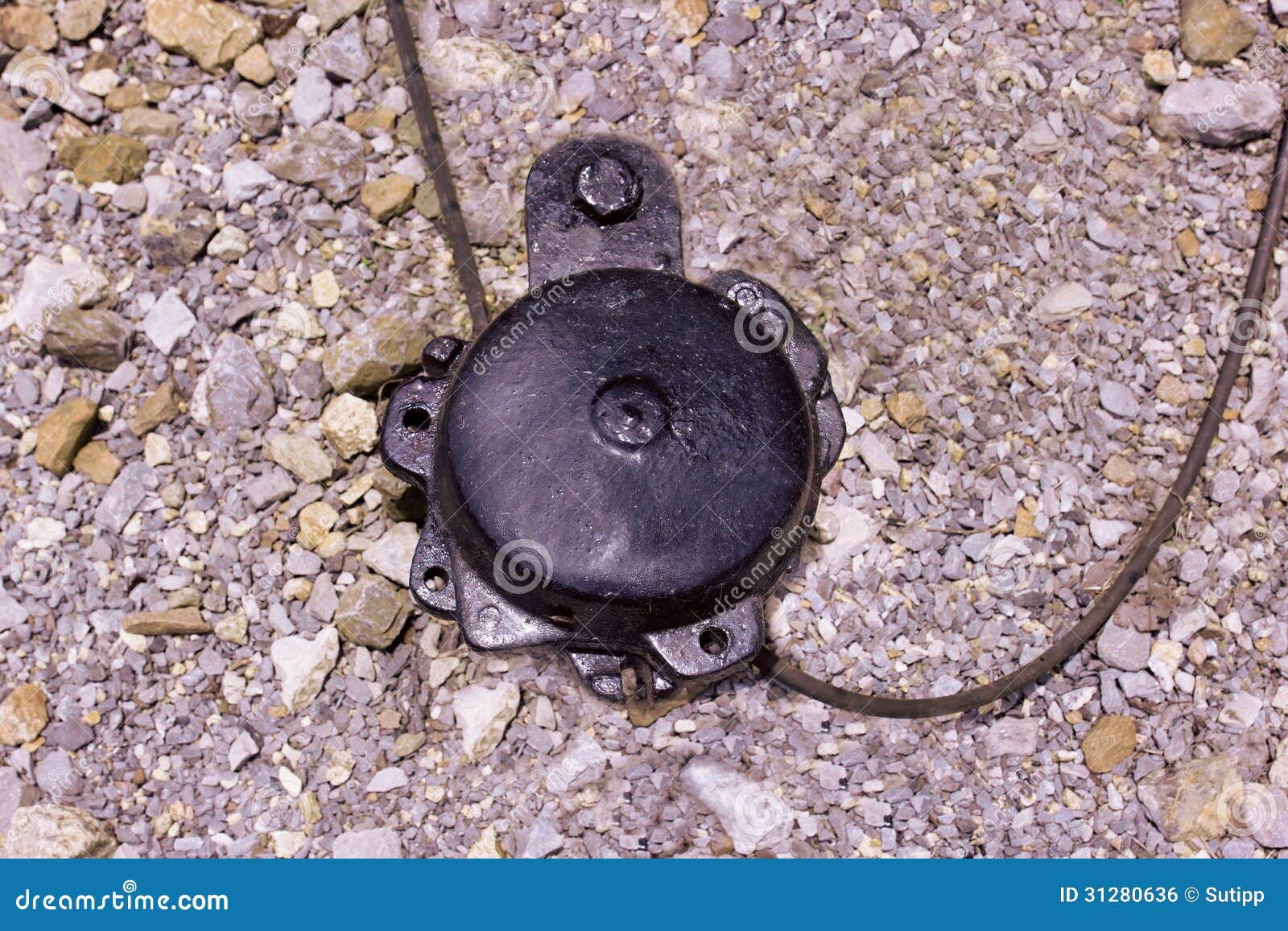 Manual Railroad Switch by the Rail with Point Indicator Stock Photo ...