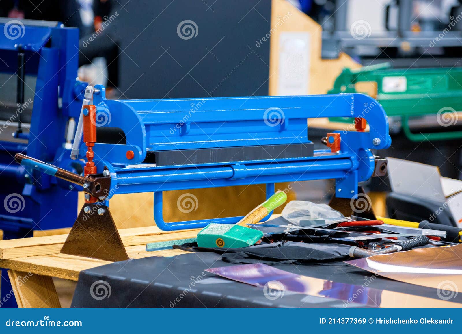 Manual Roller Bending Machine. Metal Sheet Bending Machine Stock Image ...
