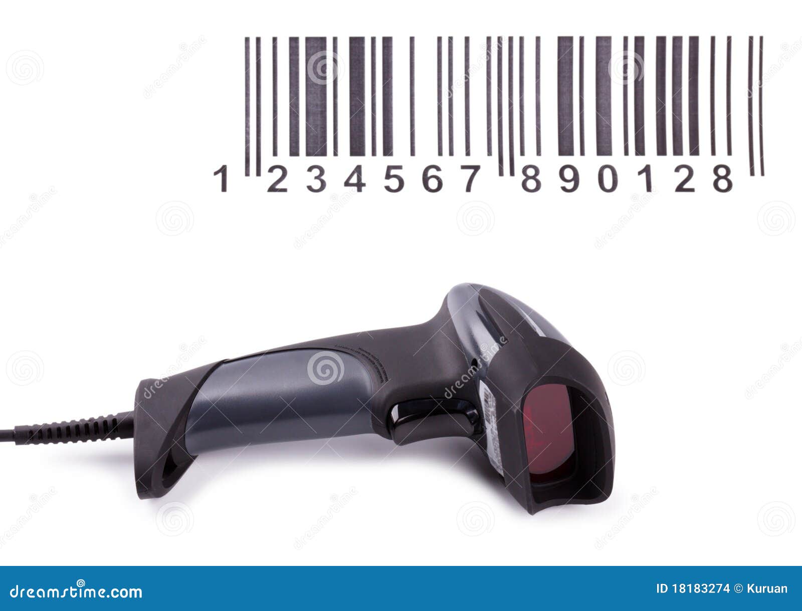 The Manual Scanner of Bar Codes Stock Photo - Image of codebar, human ...