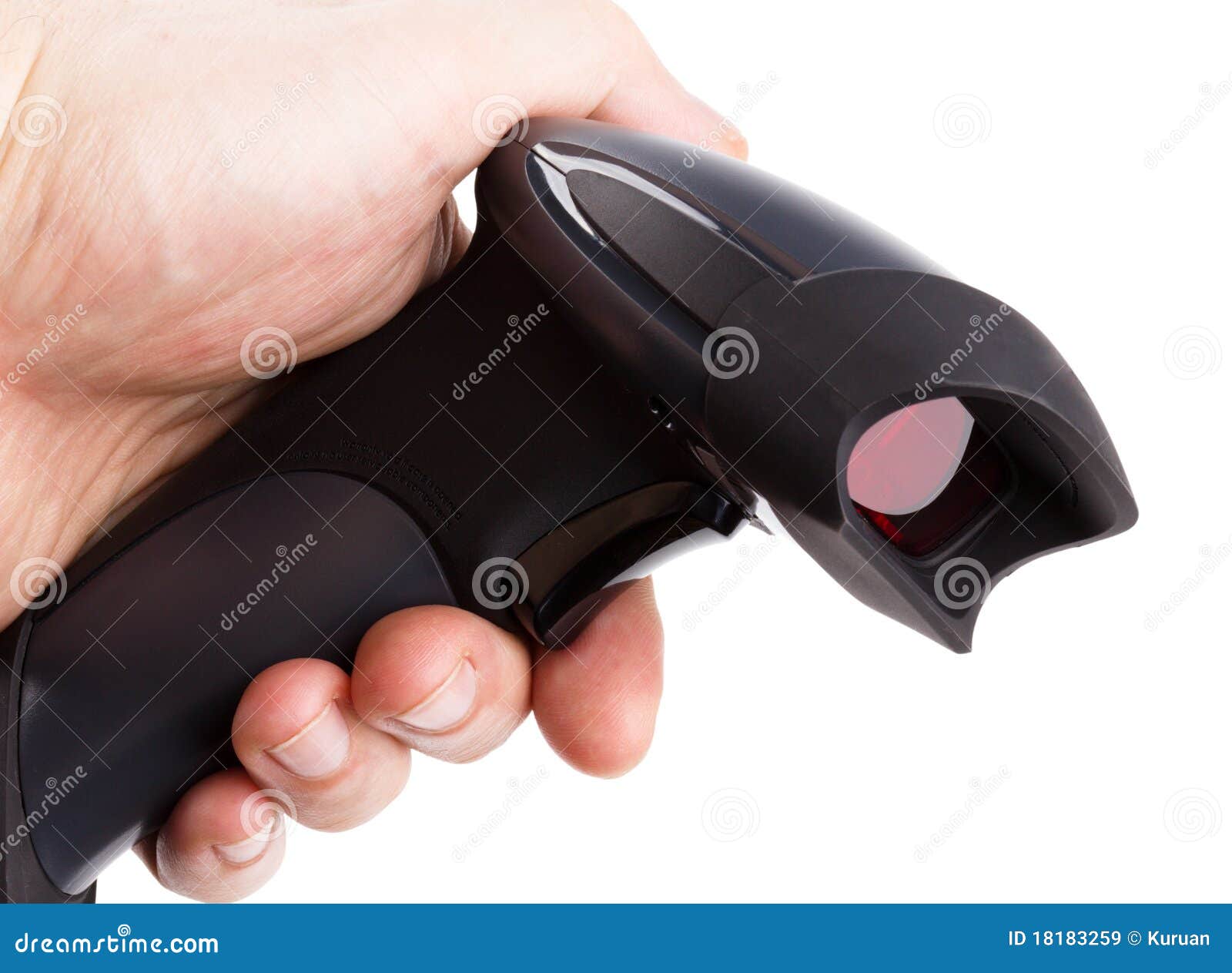 The Manual Scanner Of Bar Codes In Man Hand Stock Image | CartoonDealer ...
