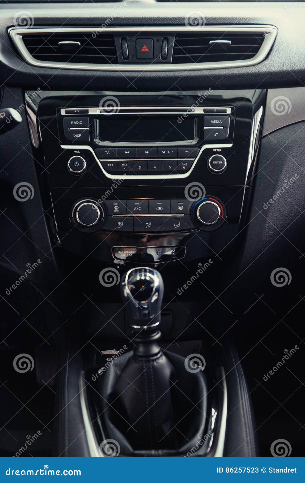Manual shift of modern car stock image. Image of equipment - 86257523