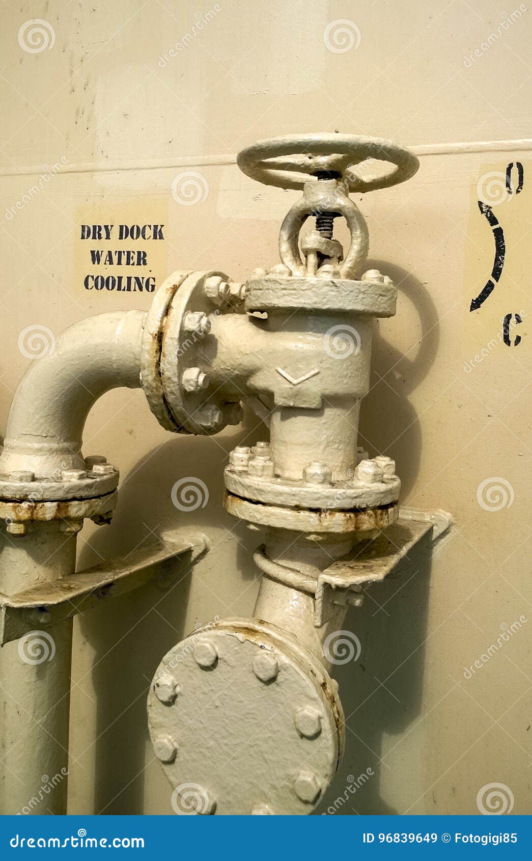 Manual Shut-off Valve Of The Outlet Pipe Of The Water Supply Line Of ...