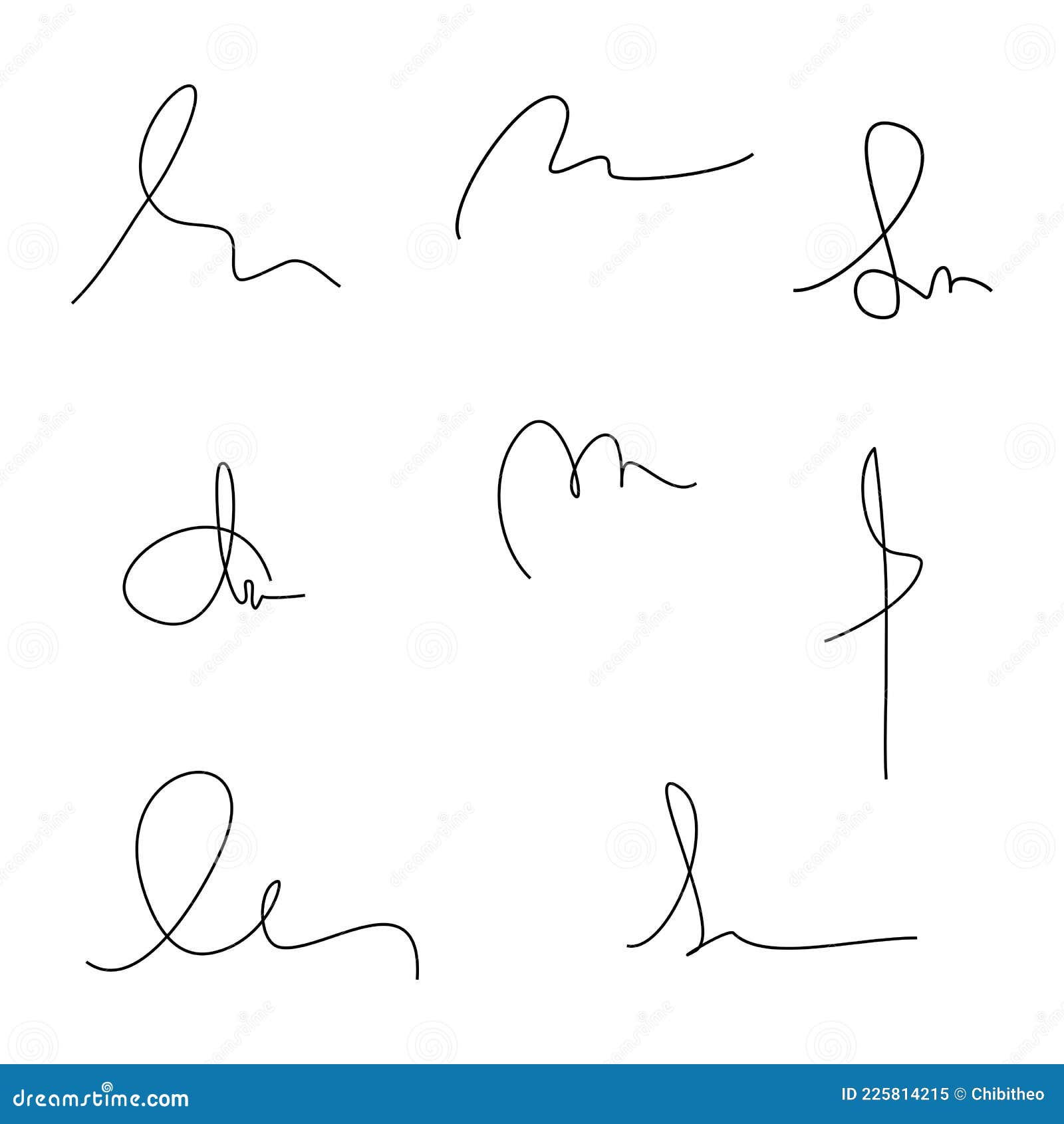 Manual Pen Signature, Art Handwritten Signatures Design. Hand Autograph ...