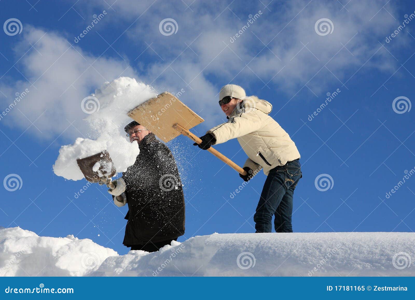 Manual snow removal stock image. Image of handle, mitten - 17181165