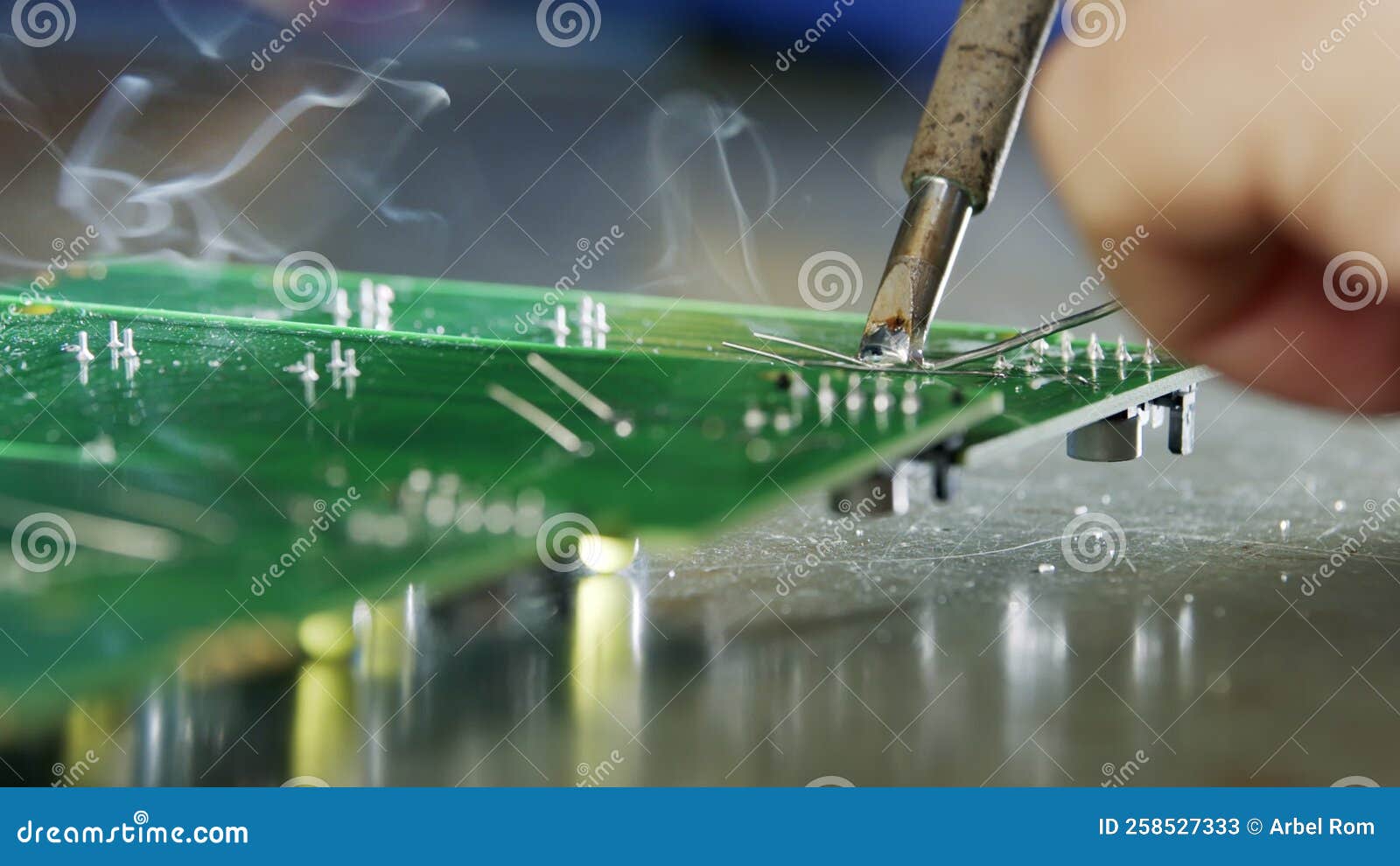 Manual Soldering of Wires and Components on a PCB Board Stock Video ...