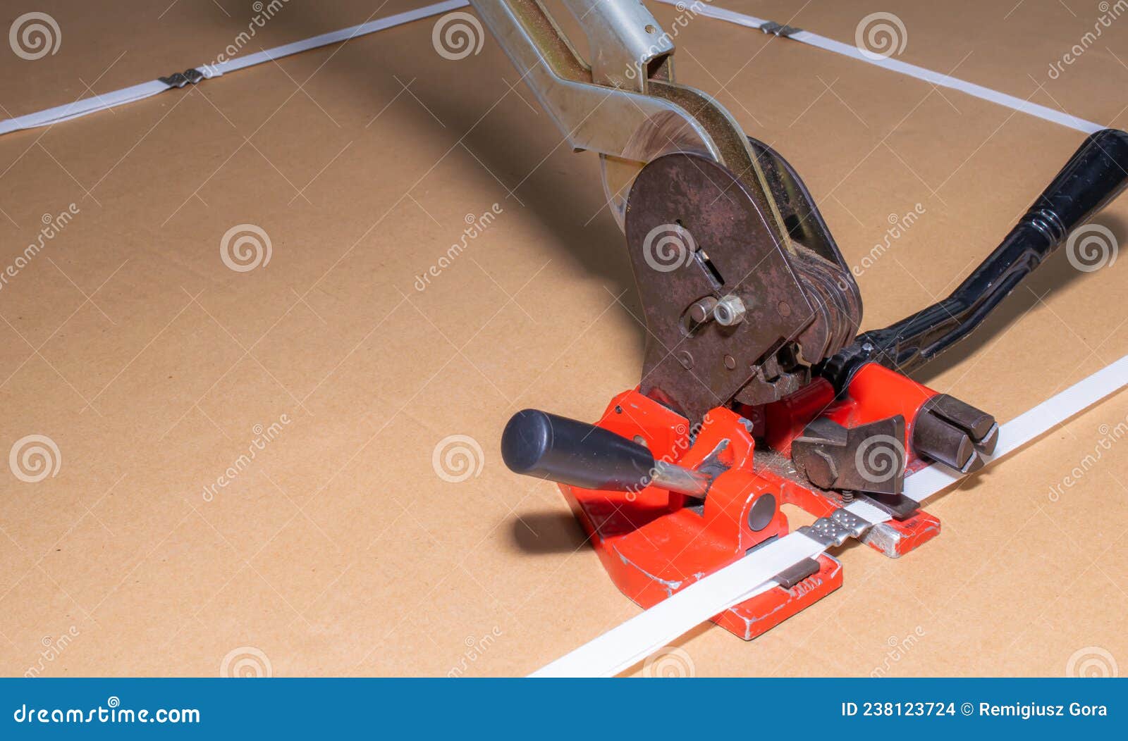 Manual Strapping of Packages for Shipping Stock Photo - Image of ...