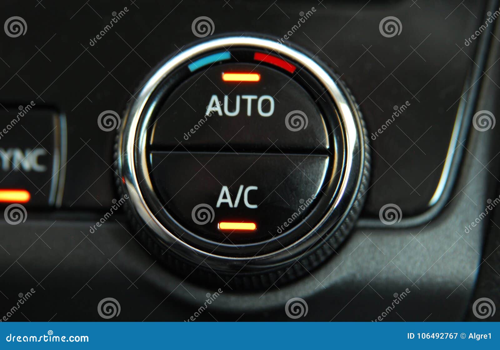 Automatic Car Air Conditioner Stock Image - Image of control, motor ...