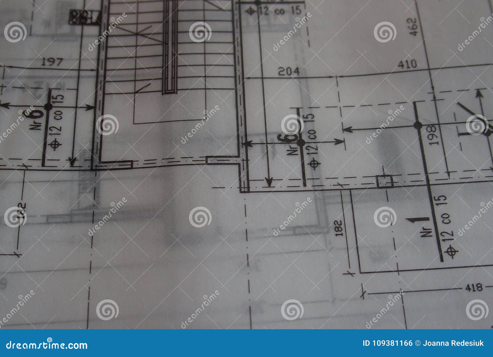Manual Technical Drawing Made With A Pencil On Tracing Paper Stock ...