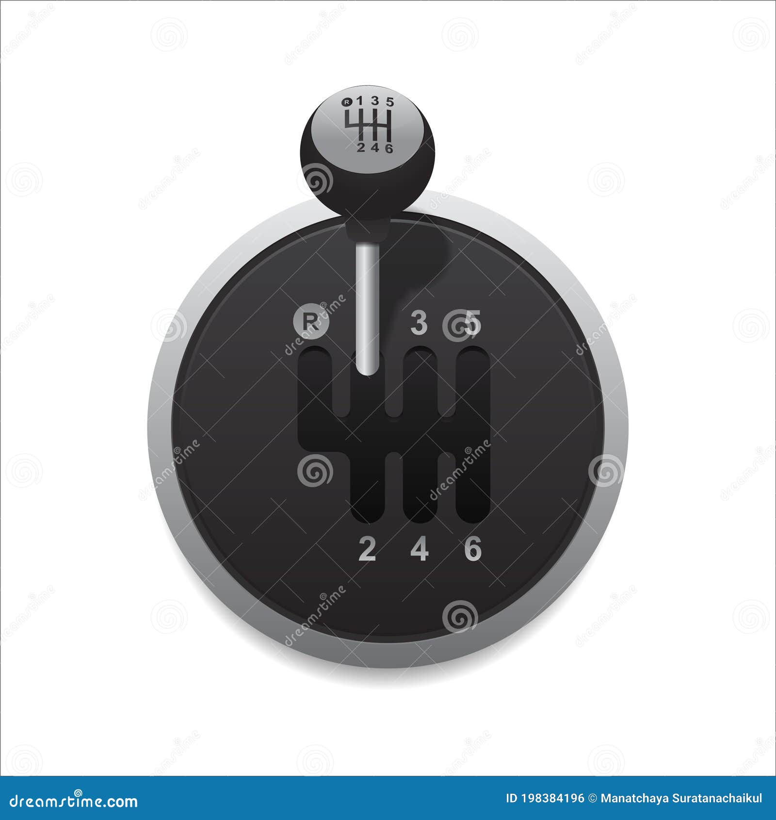Manual Transmission Sign Icon. Mechanic Control. Cartoon Vector ...