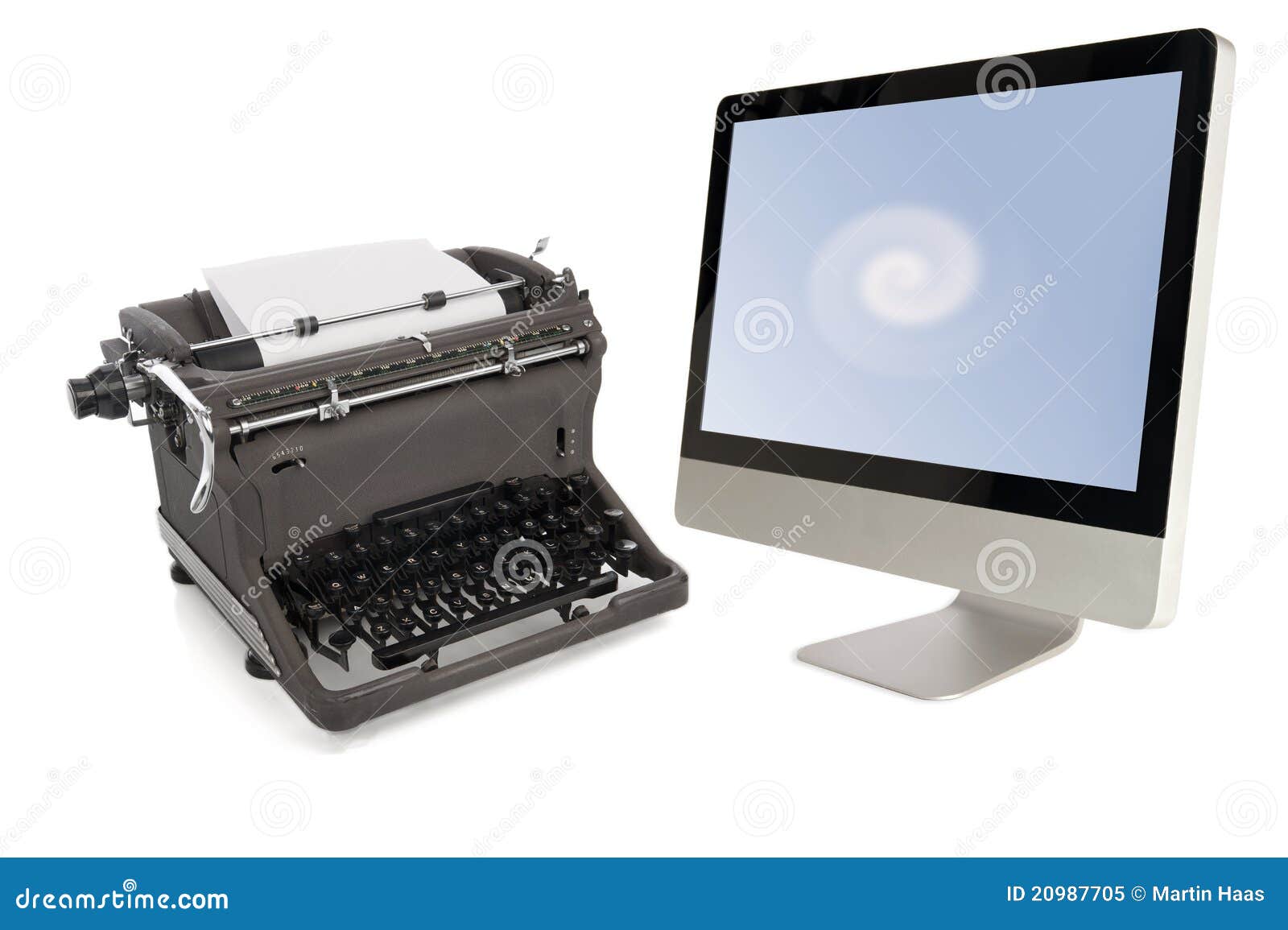 Old Manual Typewriter - Isolated On White Royalty-Free Stock Photo ...