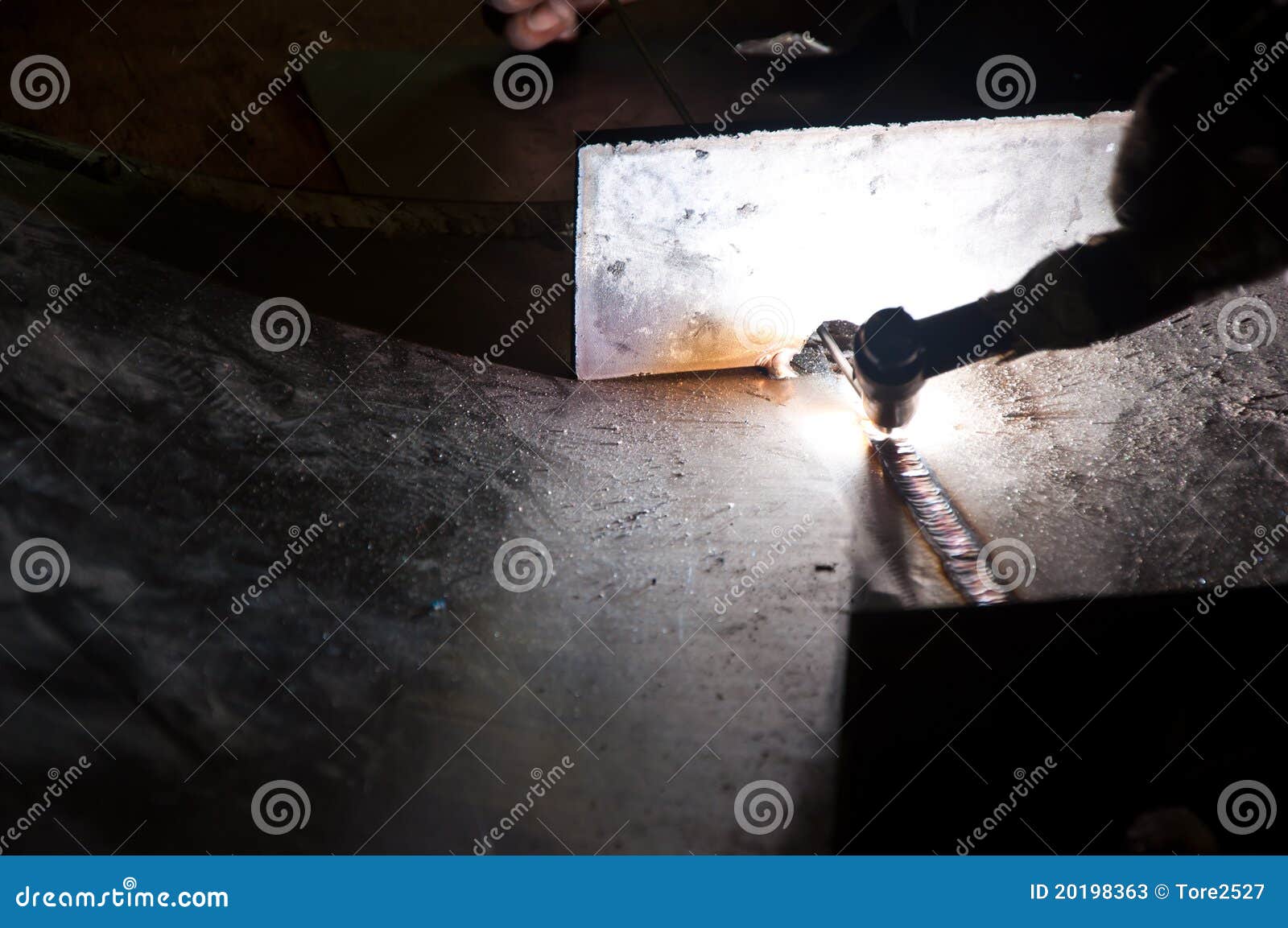 Manual Arc Welding Exam Sample Stainless Steel Pipe Royalty-Free Stock ...