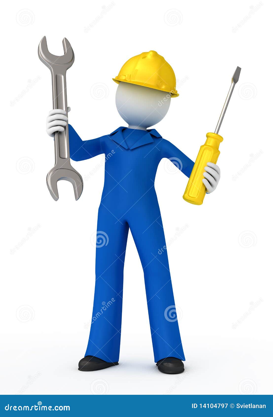 Manual worker. stock illustration. Illustration of white - 14104797