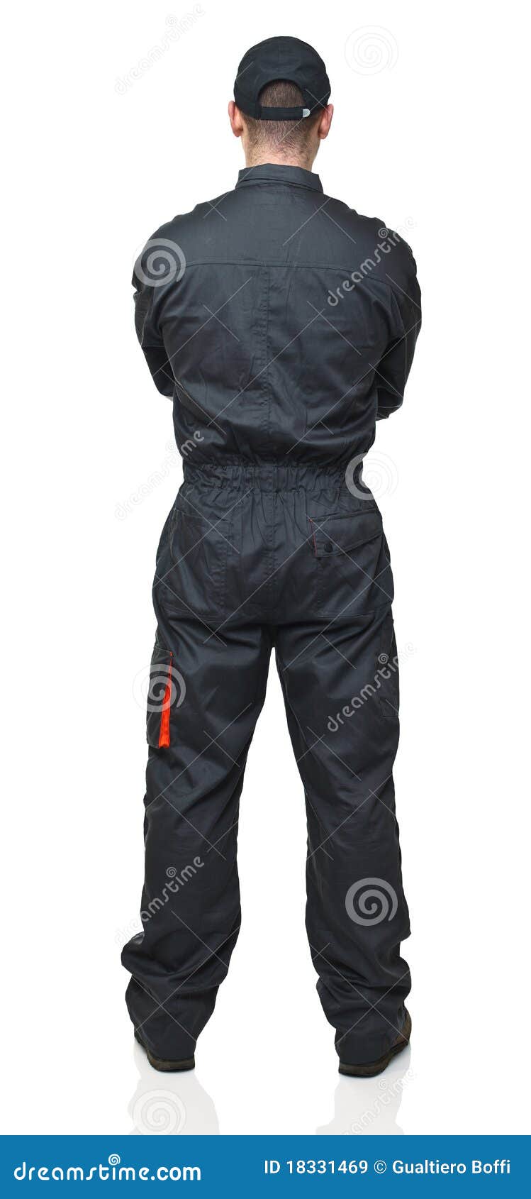 Manual worker back view stock image. Image of suit, young - 18331469