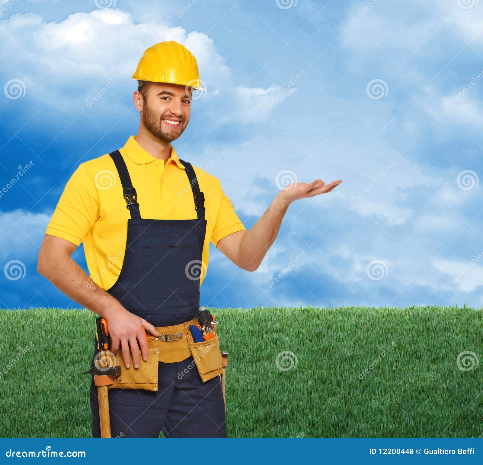 Manual Worker and Natural Background Stock Photo - Image of foreman ...