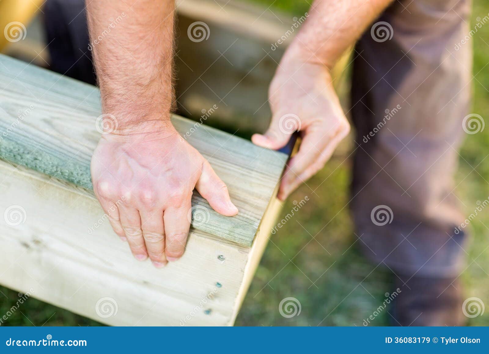 Manual Worker S Hand Fixing Wood at Site Stock Image - Image of ...