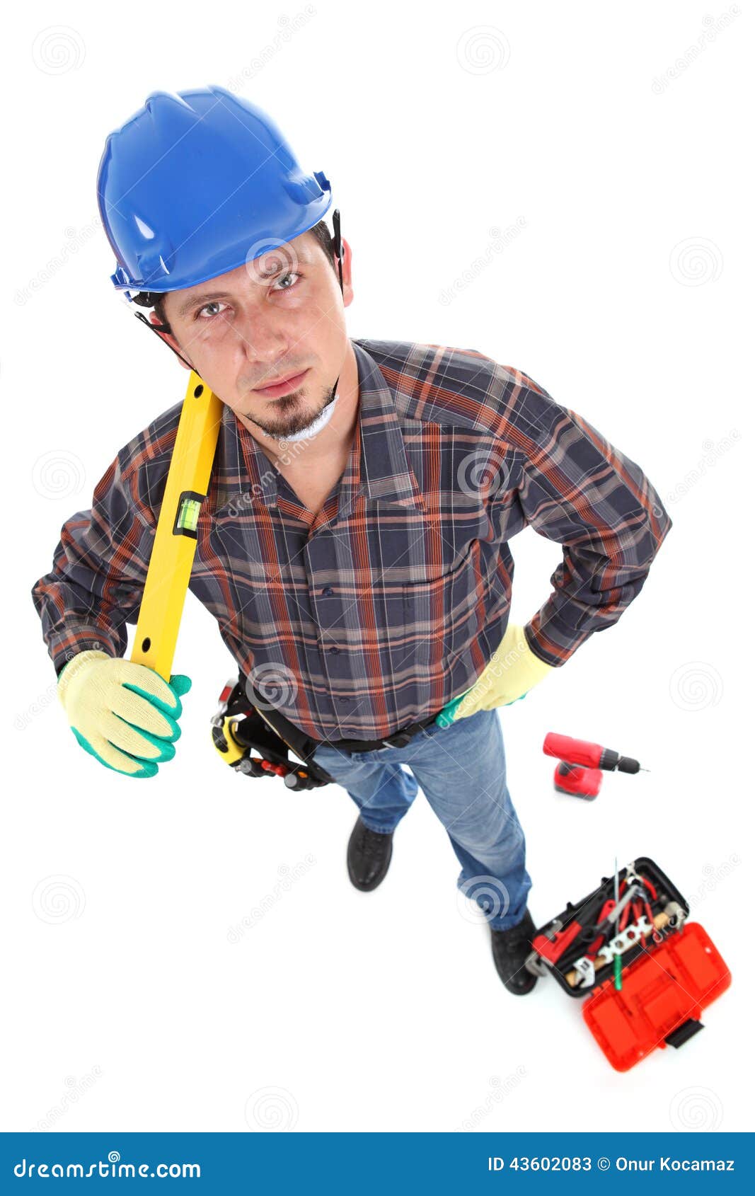 Manual Worker View from Above. Stock Image - Image of industry ...