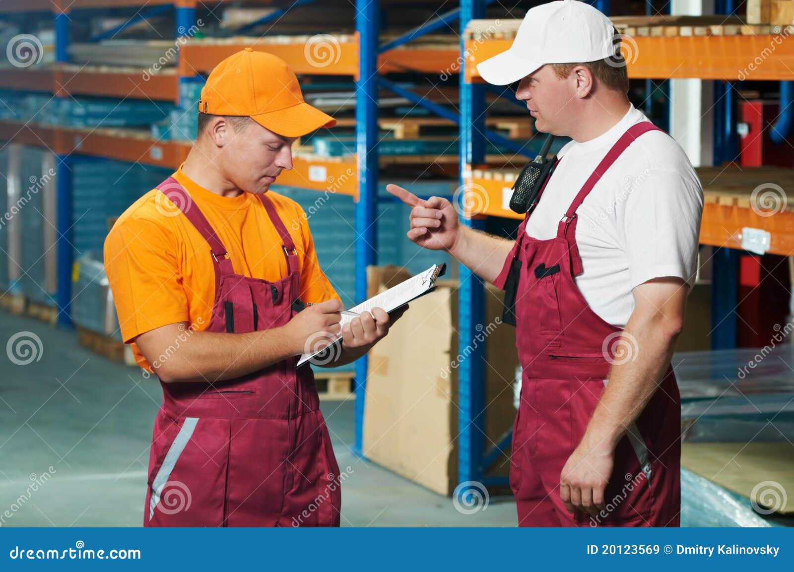 Manual Workers in Warehouse Stock Image - Image of happy, male: 20123569