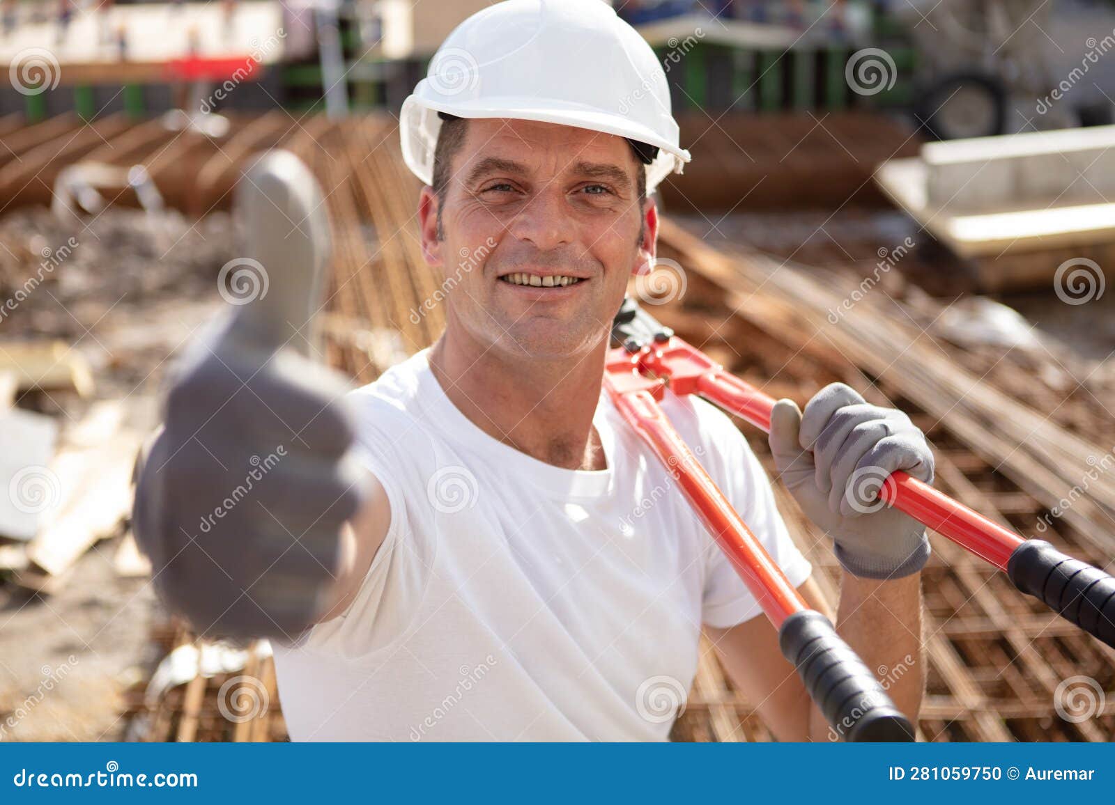 Manual Workman Work on Construction Site Stock Photo - Image of labor ...