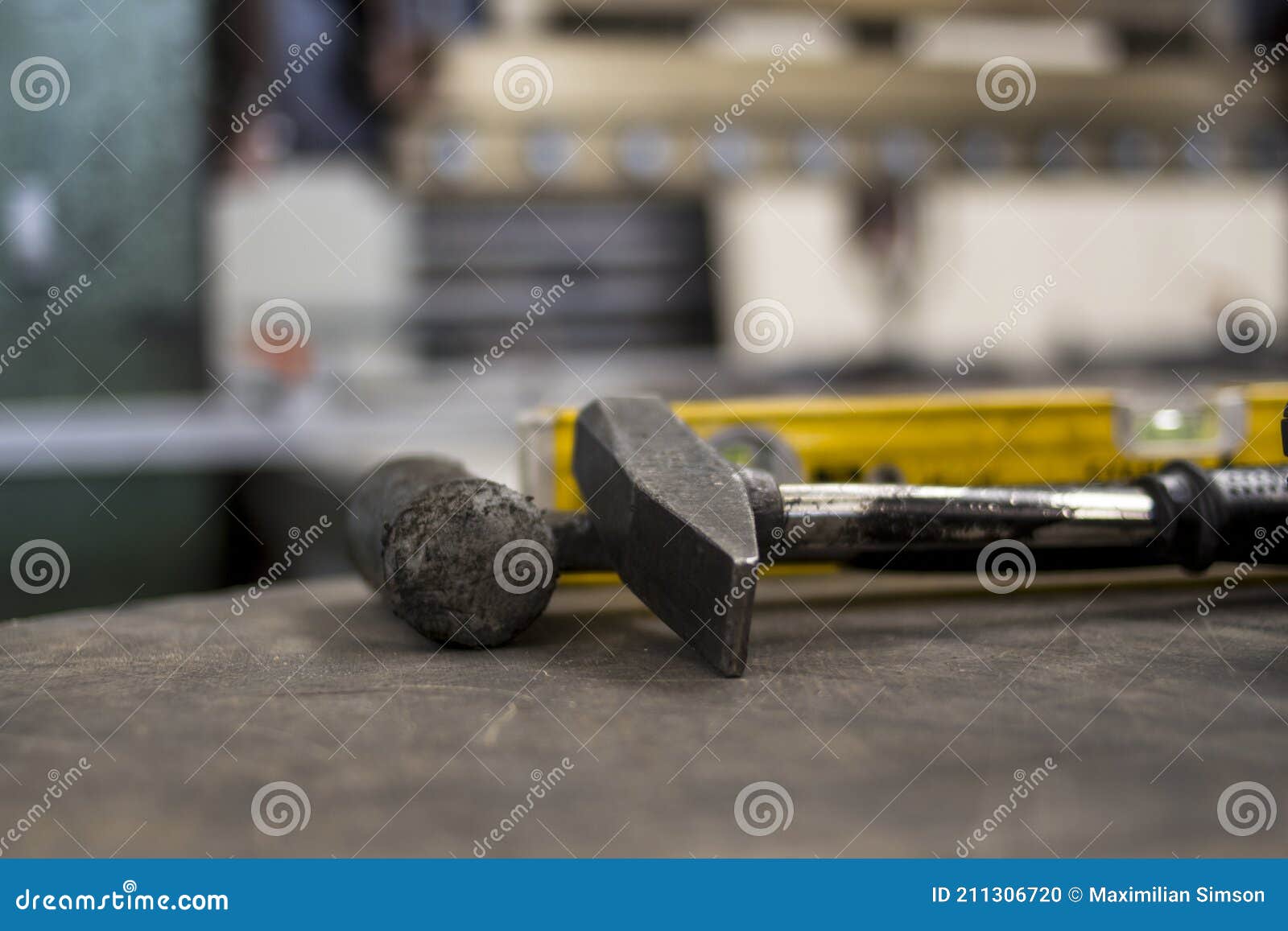 Manual Workshop Tools Hammers Workbench Shop Mechanical Consturction Mencave Workspace Stock ...