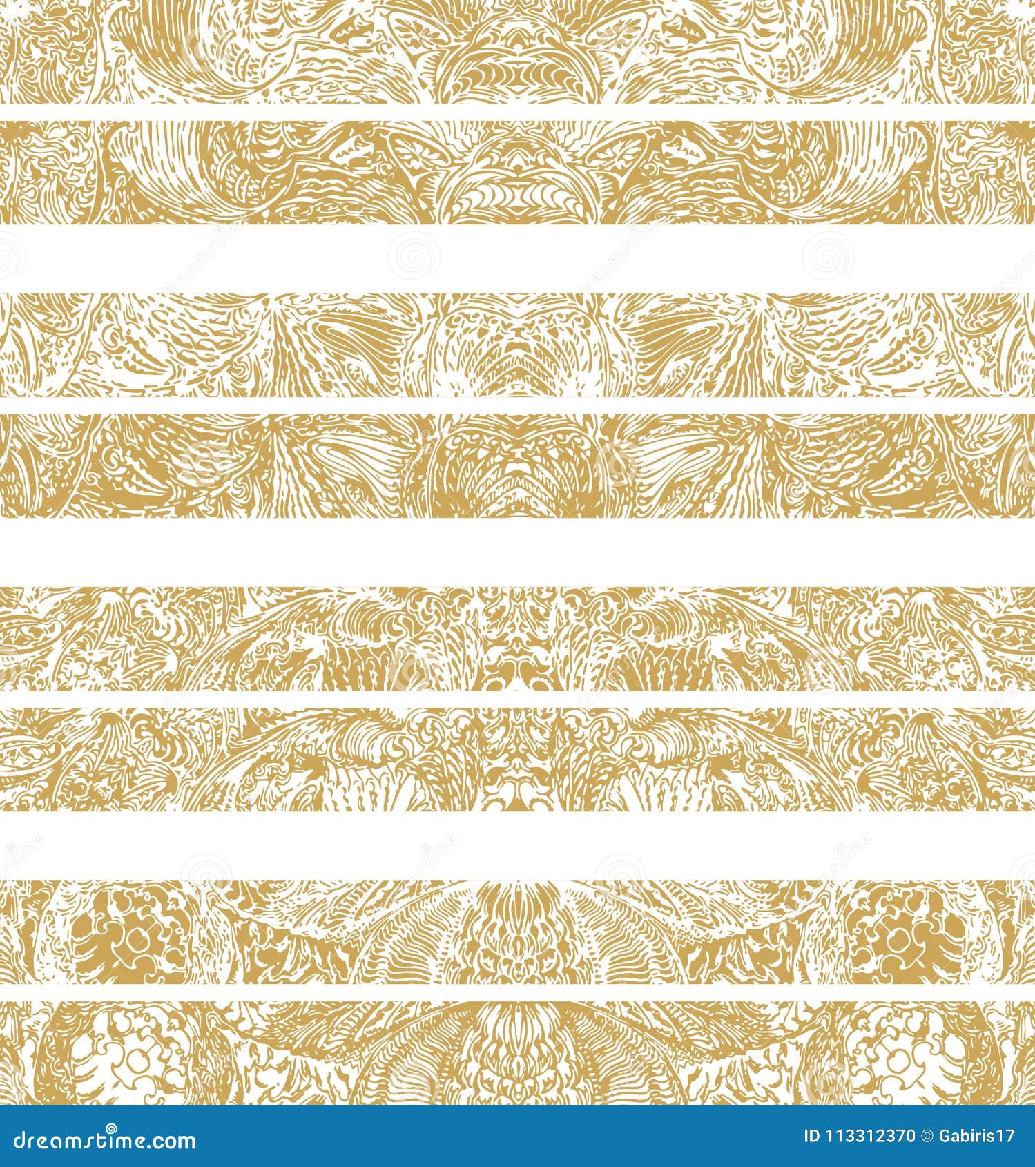 Manually Drawn Traditional Decorative Pattern Details, Digitally ...