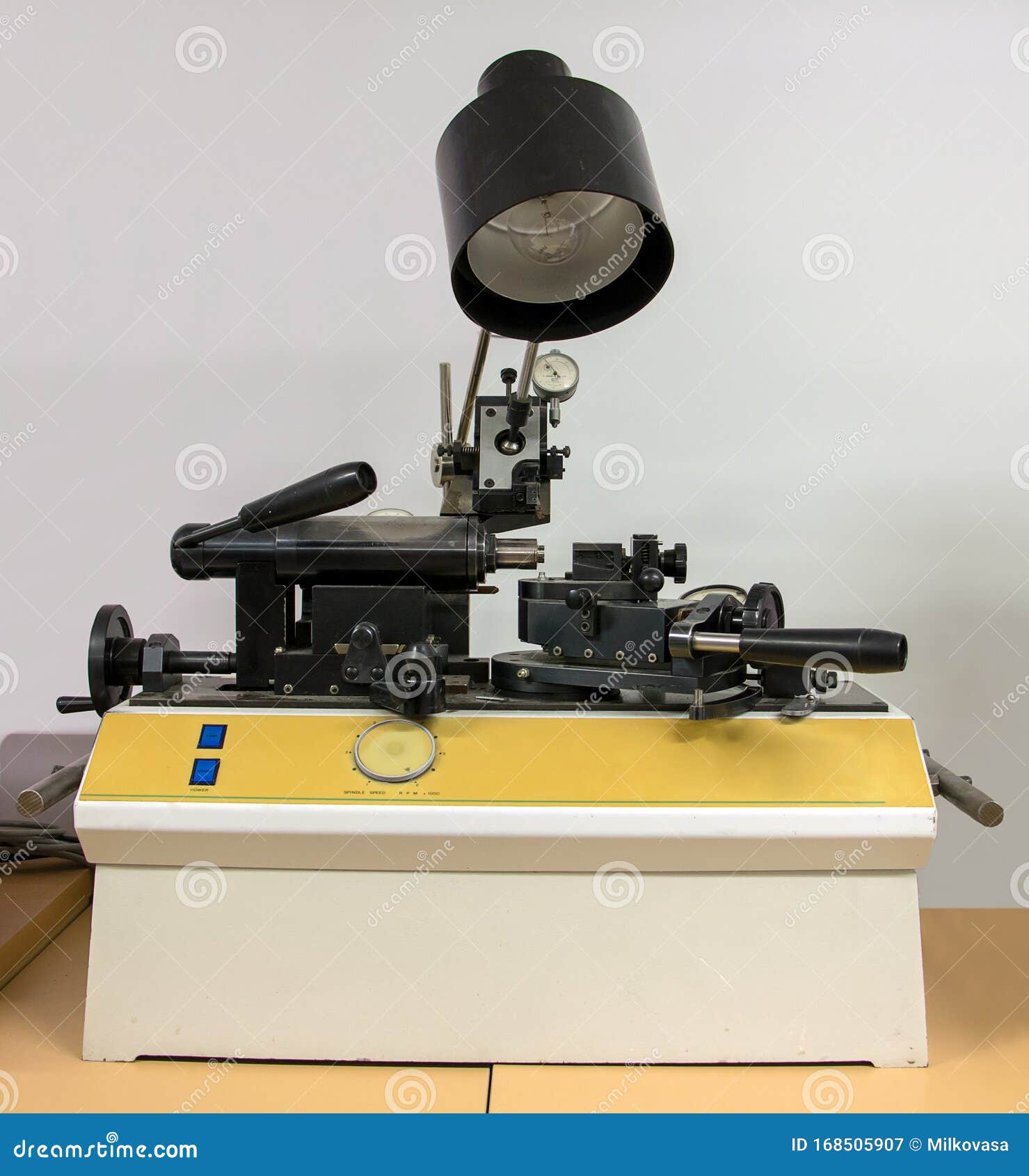 Manually Operated Lathe for Making Contact Lenses Stock Image - Image ...