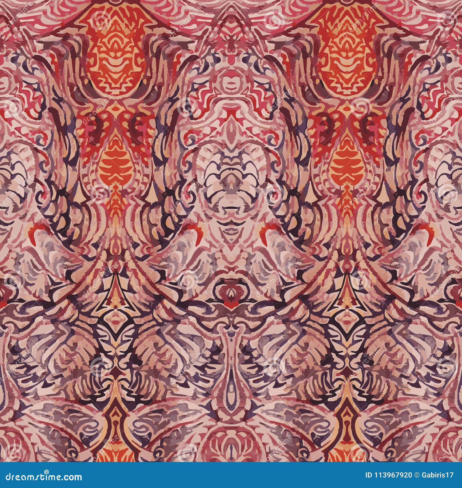 Manually Painted, Digitally Remastered, Classic Pattern Detail ...