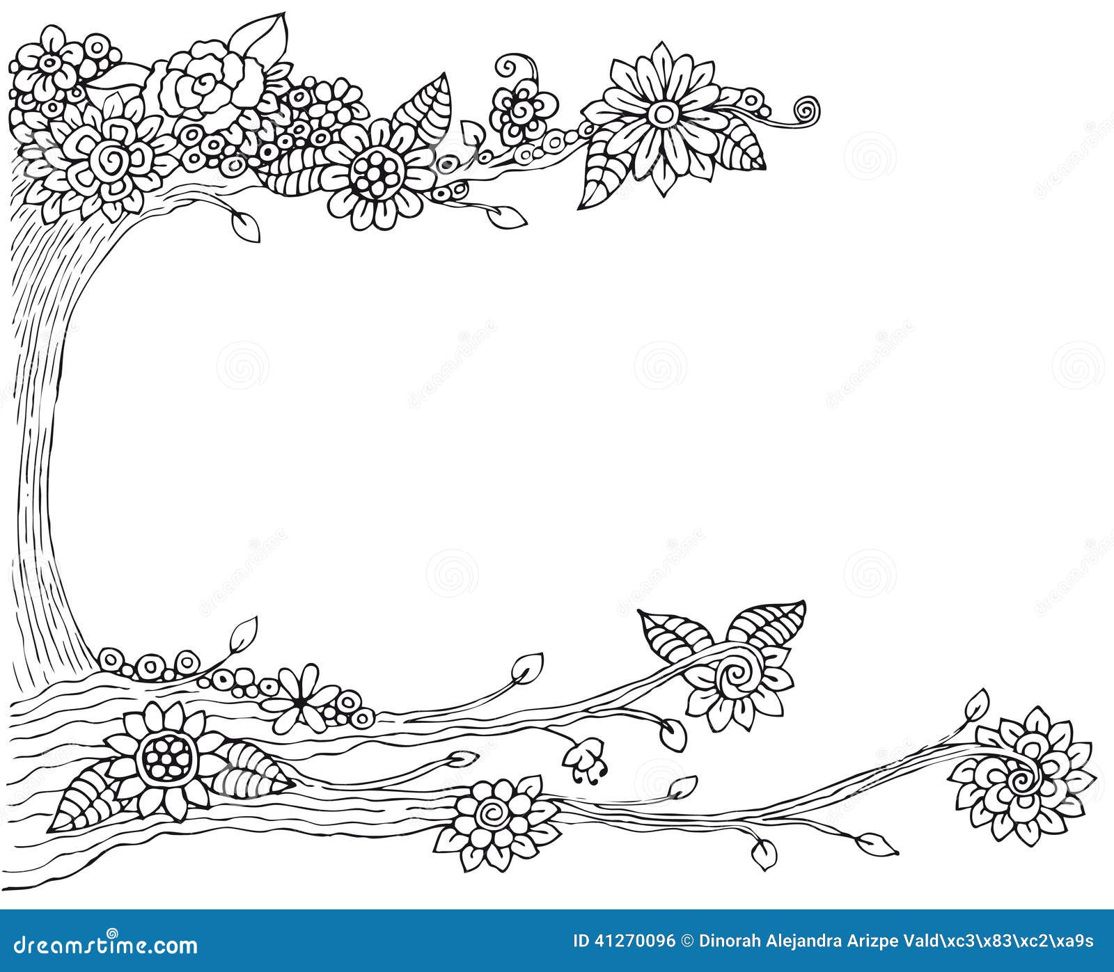 Manuar del árbol stock de ilustración. Ilustración de flor - 41270096